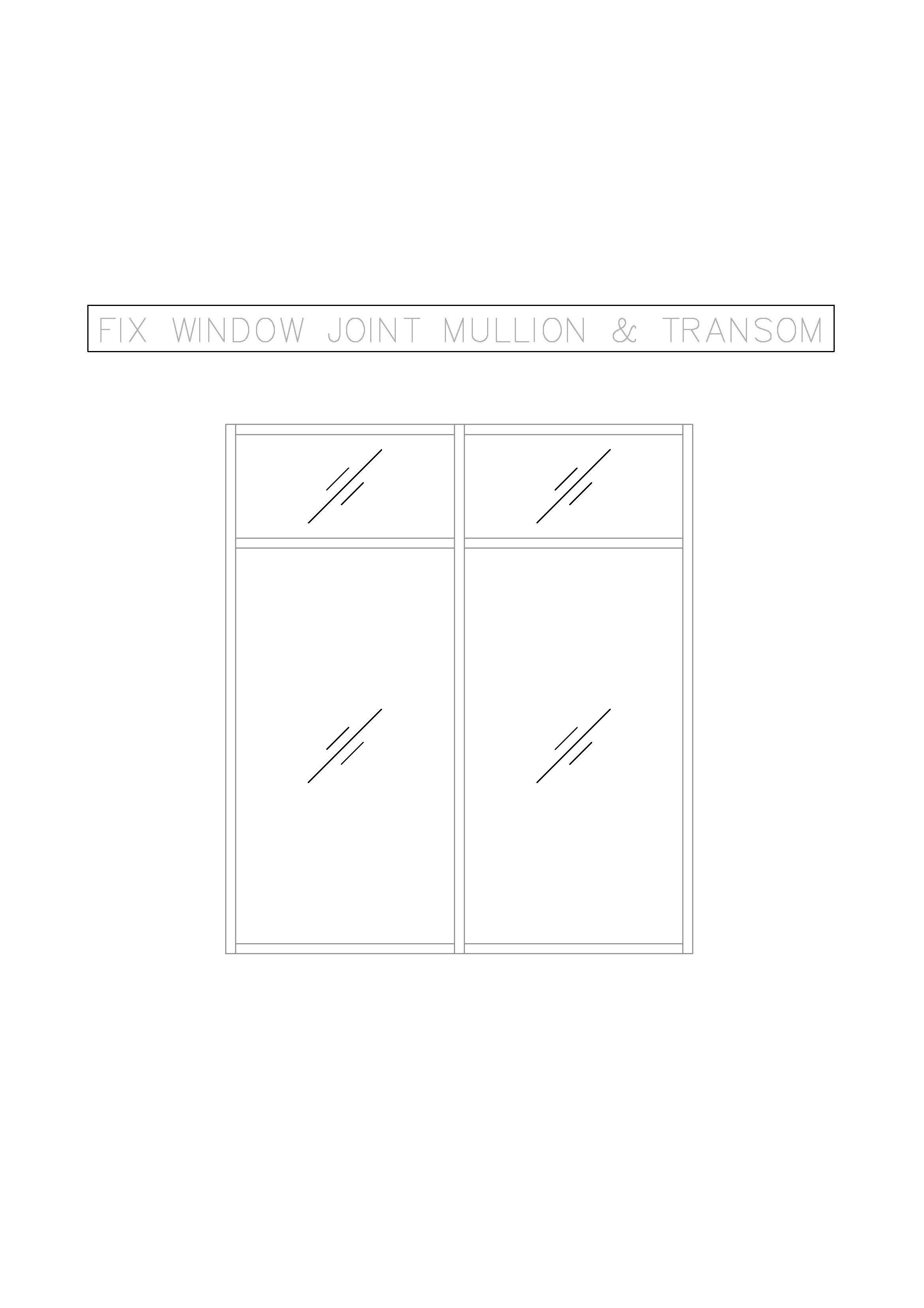 2D FIX WINDOW JOINT MULLION AND TRANSOMS TOP VIEW 3D model | CGTrader
