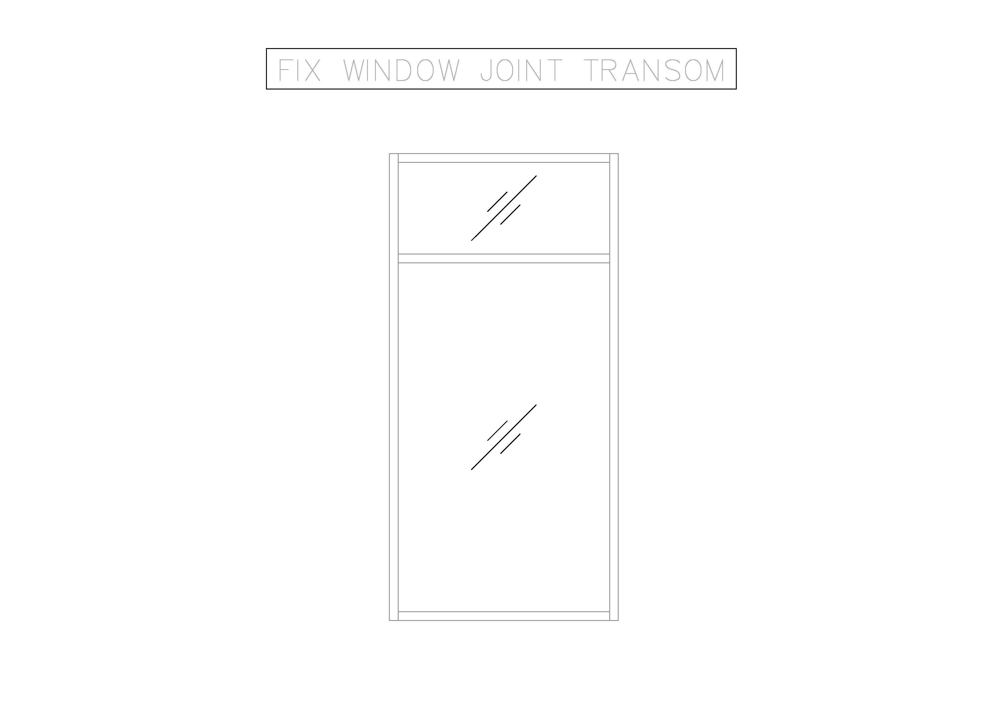 2D FIX WINDOW JOINT MULLION AND TRANSOMS TOP VIEW 3D model | CGTrader