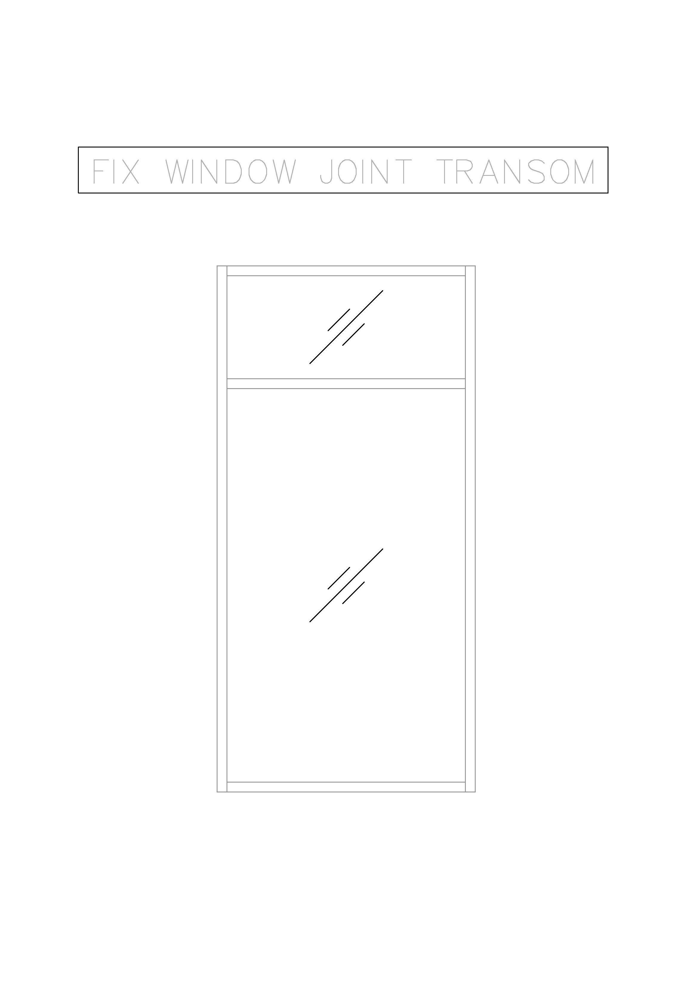 2D FIX WINDOW JOINT MULLION AND TRANSOMS TOP VIEW 3D model | CGTrader