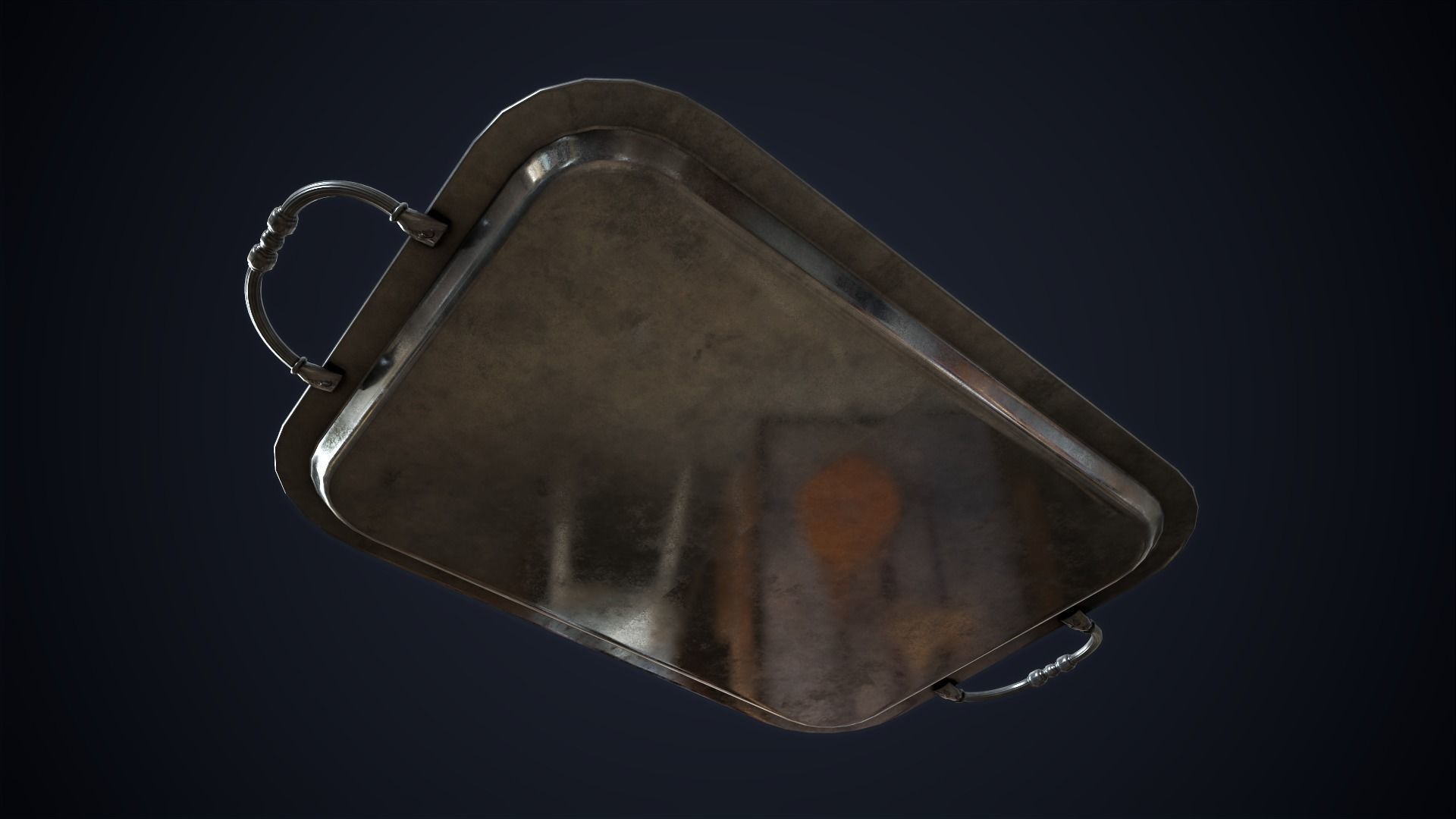3D model Vintage metal tray VR / AR / low-poly | CGTrader