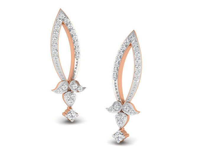 Women studs earrings 3dm render detail 3D model 3D printable | CGTrader