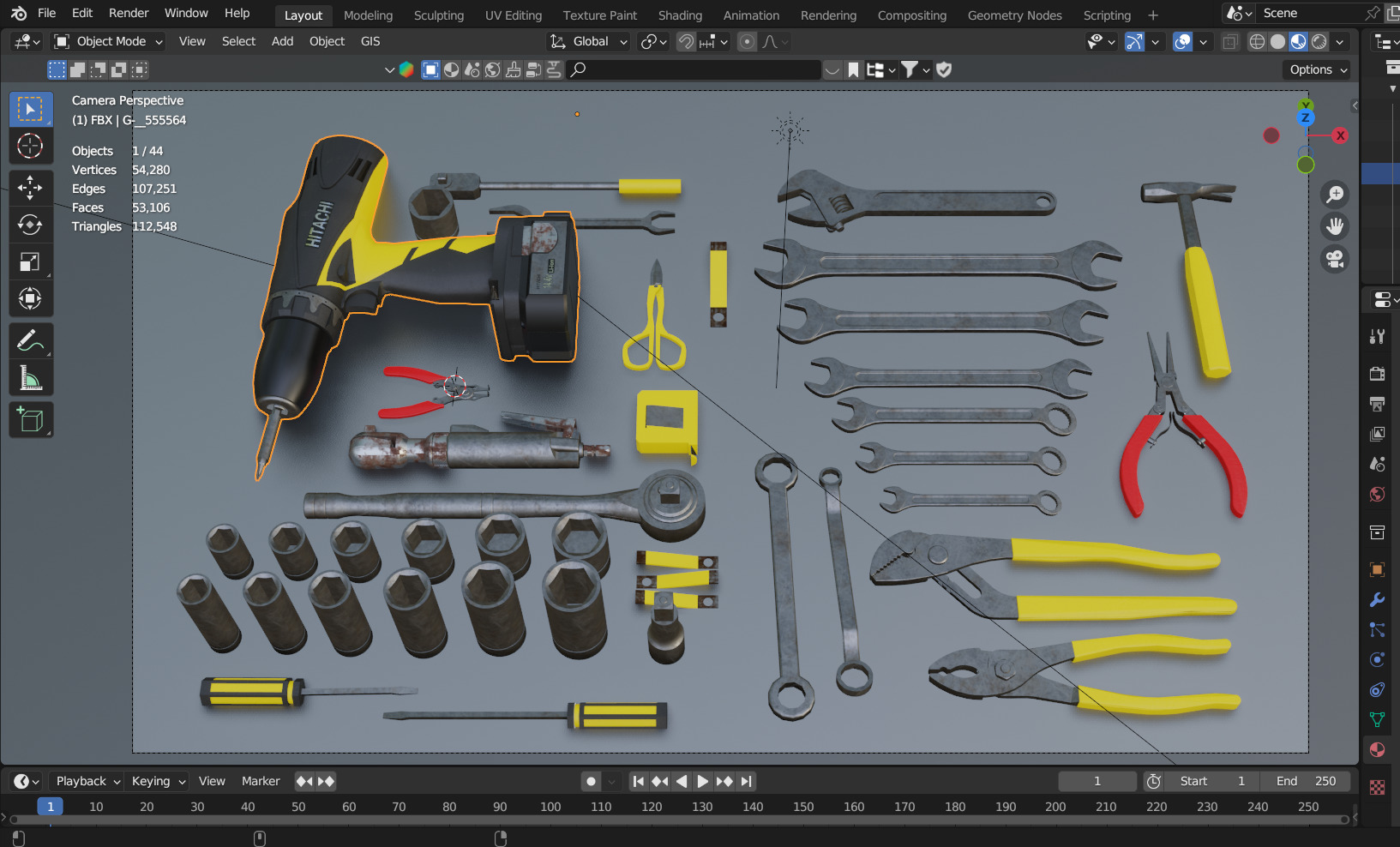 3D model Realistic Hand Tools Pack VR / AR / low-poly | CGTrader