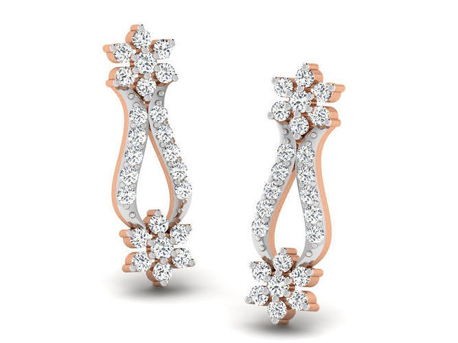 Women studs earrings 3dm render detail 3D model 3D printable | CGTrader