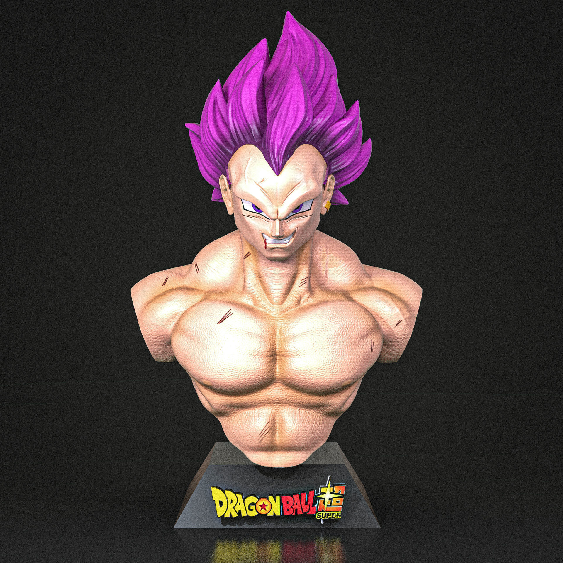 Vegeta Mega Instinto Bust 3D model 3D printable | CGTrader