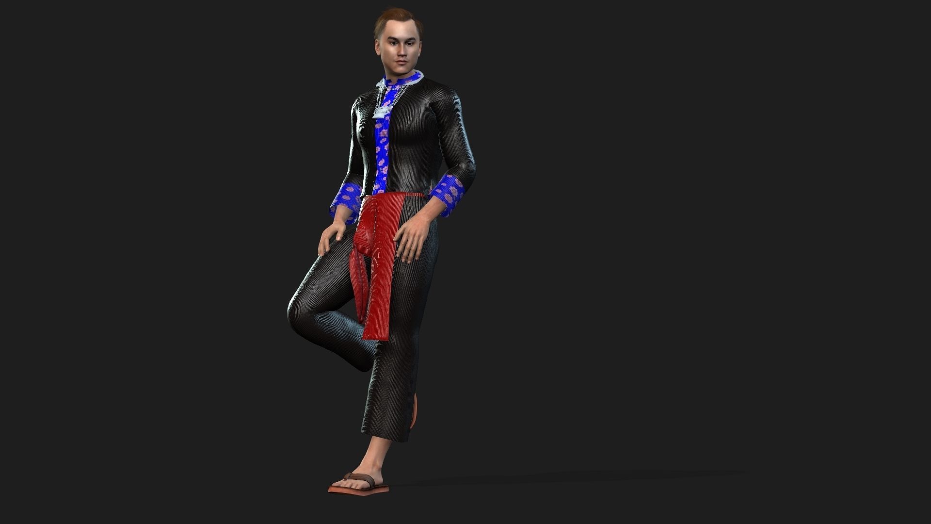 Clothes for hmong men 3D model | CGTrader