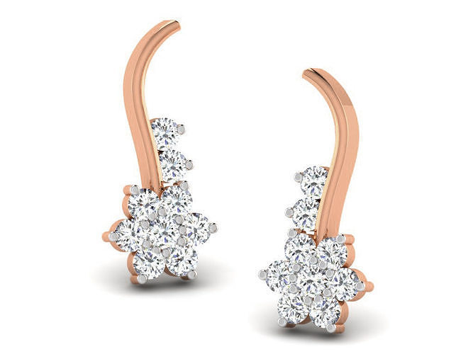 Women studs earrings 3dm render detail 3D model 3D printable | CGTrader