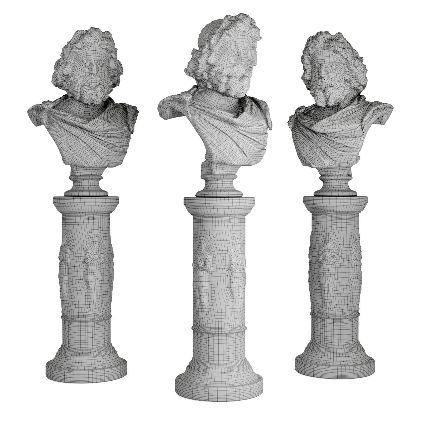 Roman bearded man bust 3D model | CGTrader