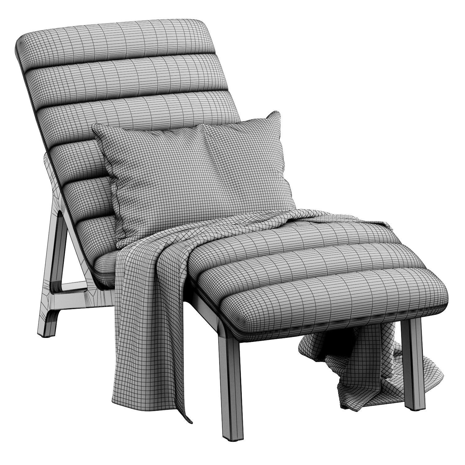 Pierre Chaise Lounge Chair by Mercana 3D model | CGTrader