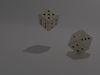 Low-poly Dice two in air free 3D model | CGTrader