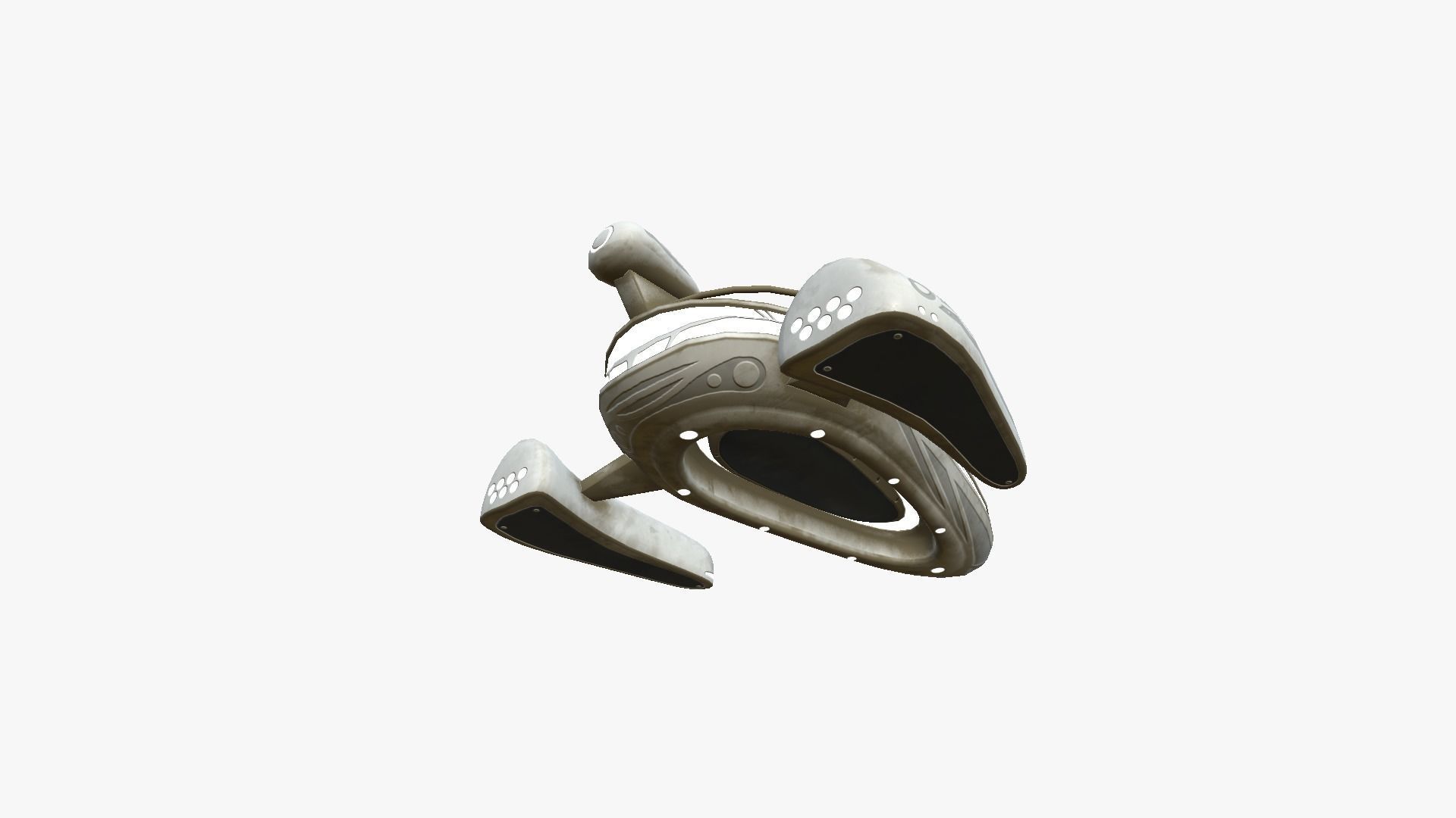 3D model Alien Spaceship UFO H09 Full White - Sci Fi Spacecraft Design ...