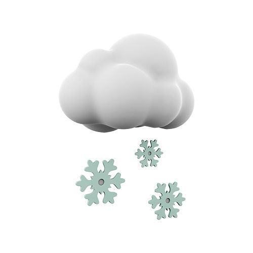 3d snowfall icon 3D model | CGTrader