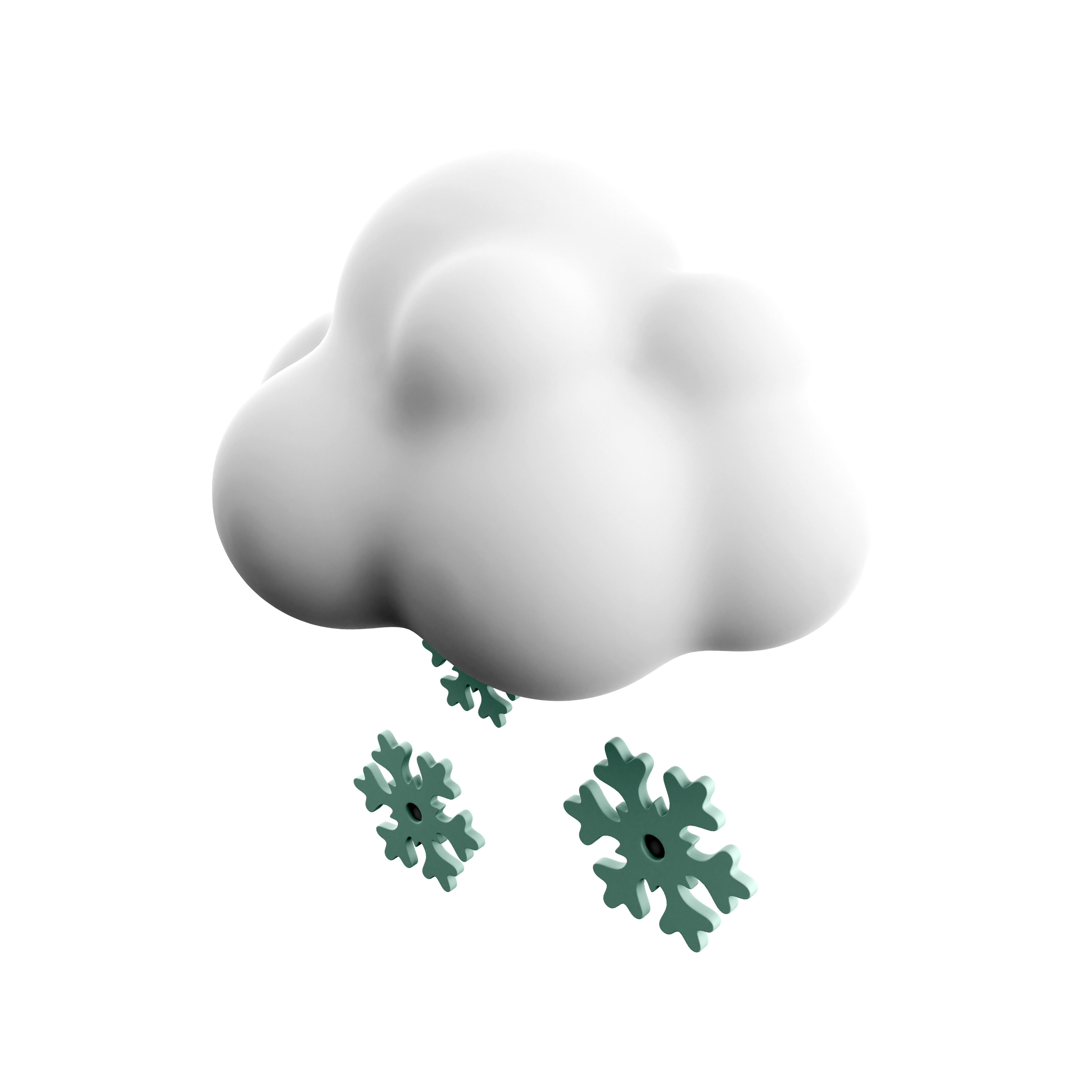 3d snowfall icon 3D model | CGTrader
