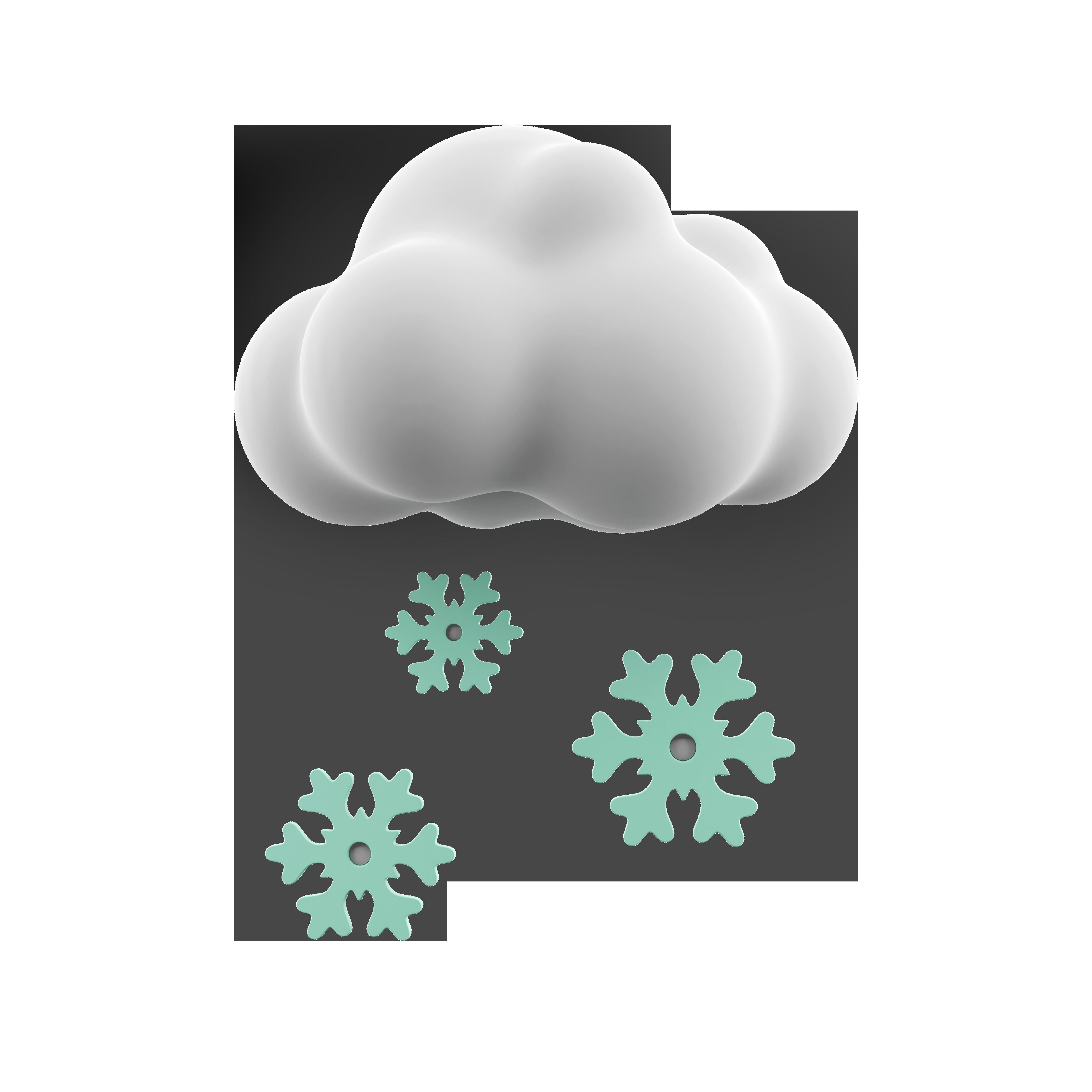 3d snowfall icon 3D model | CGTrader
