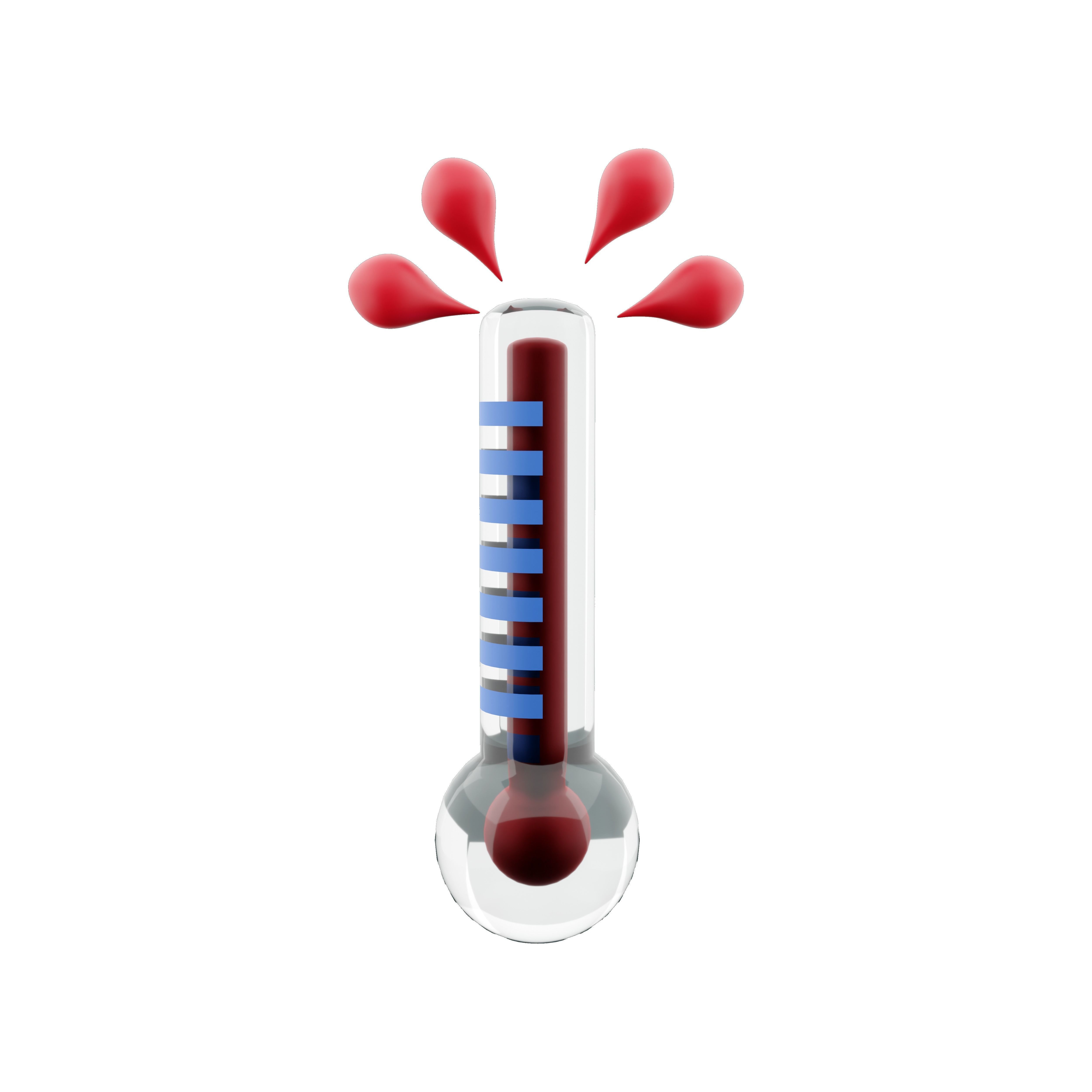 3D high thermometer score cartoon icon 3D model | CGTrader