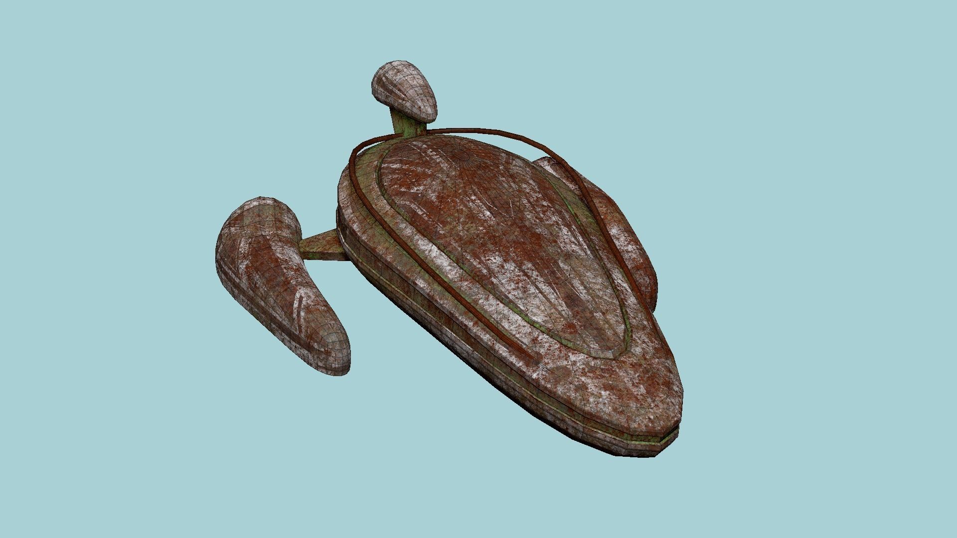 3D model Alien Spaceship UFO H11 Abandoned - Sci Fi Spacecraft Design ...