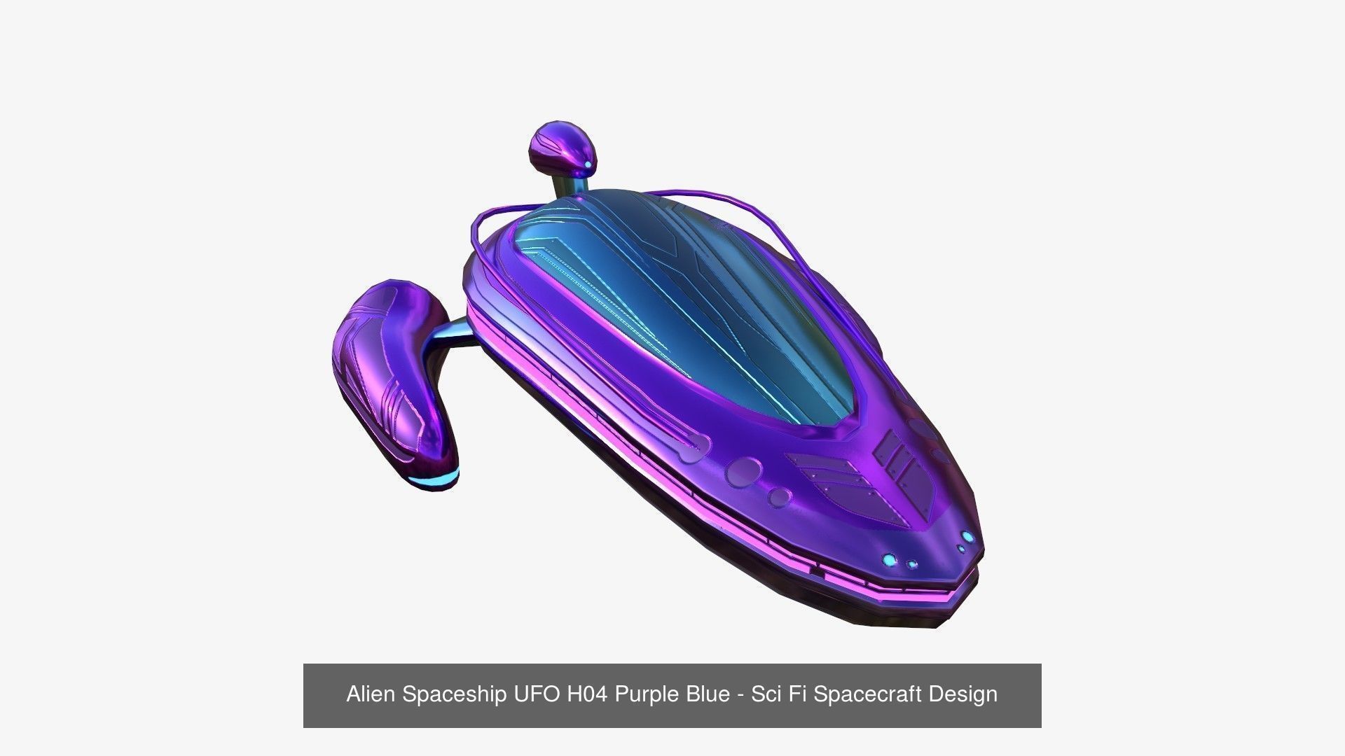 10 Alien Spaceship UFO H Collection - Sci Fi Spacecraft Design VR / AR ...