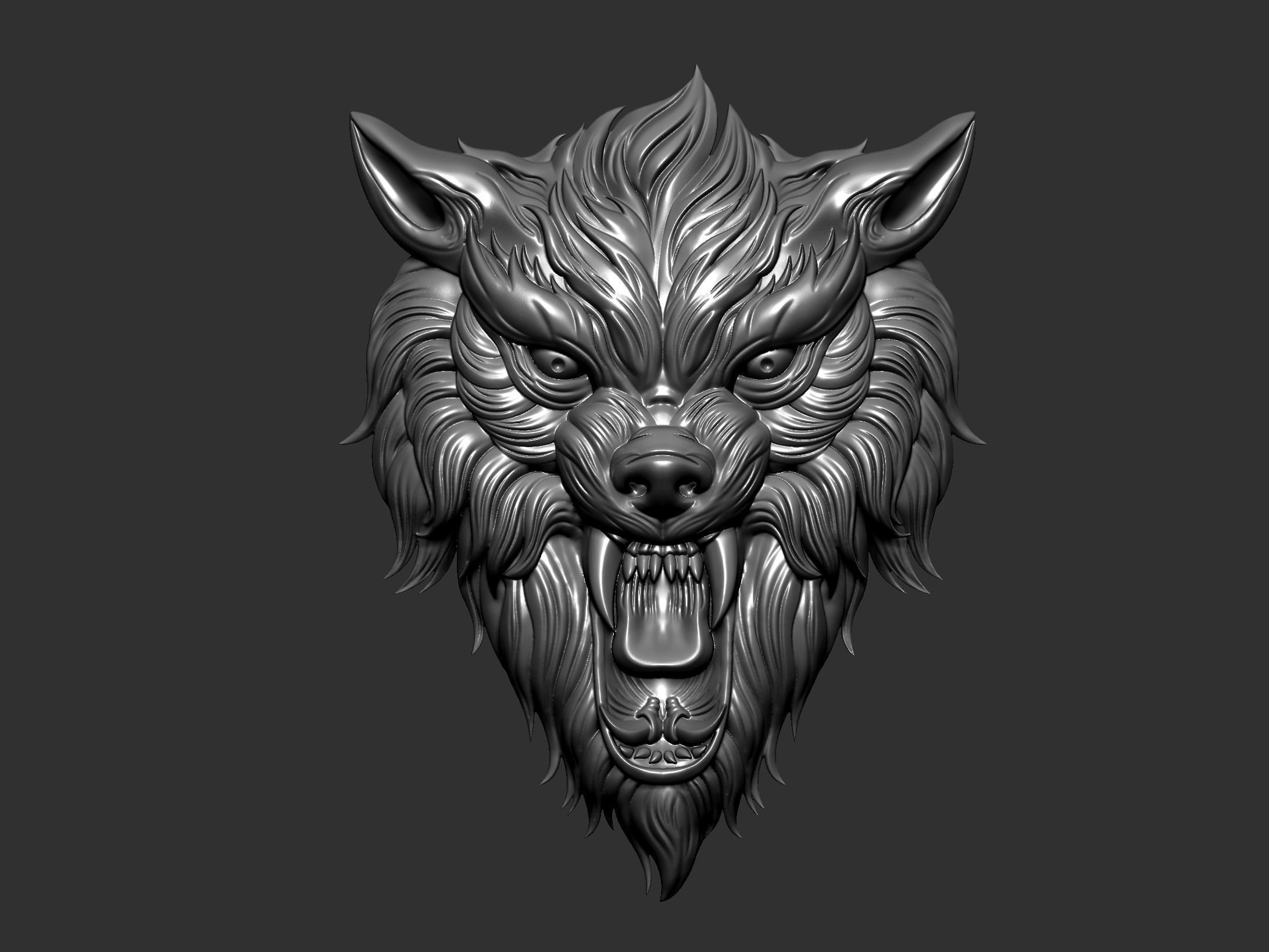 wolf head 3D model 3D printable | CGTrader
