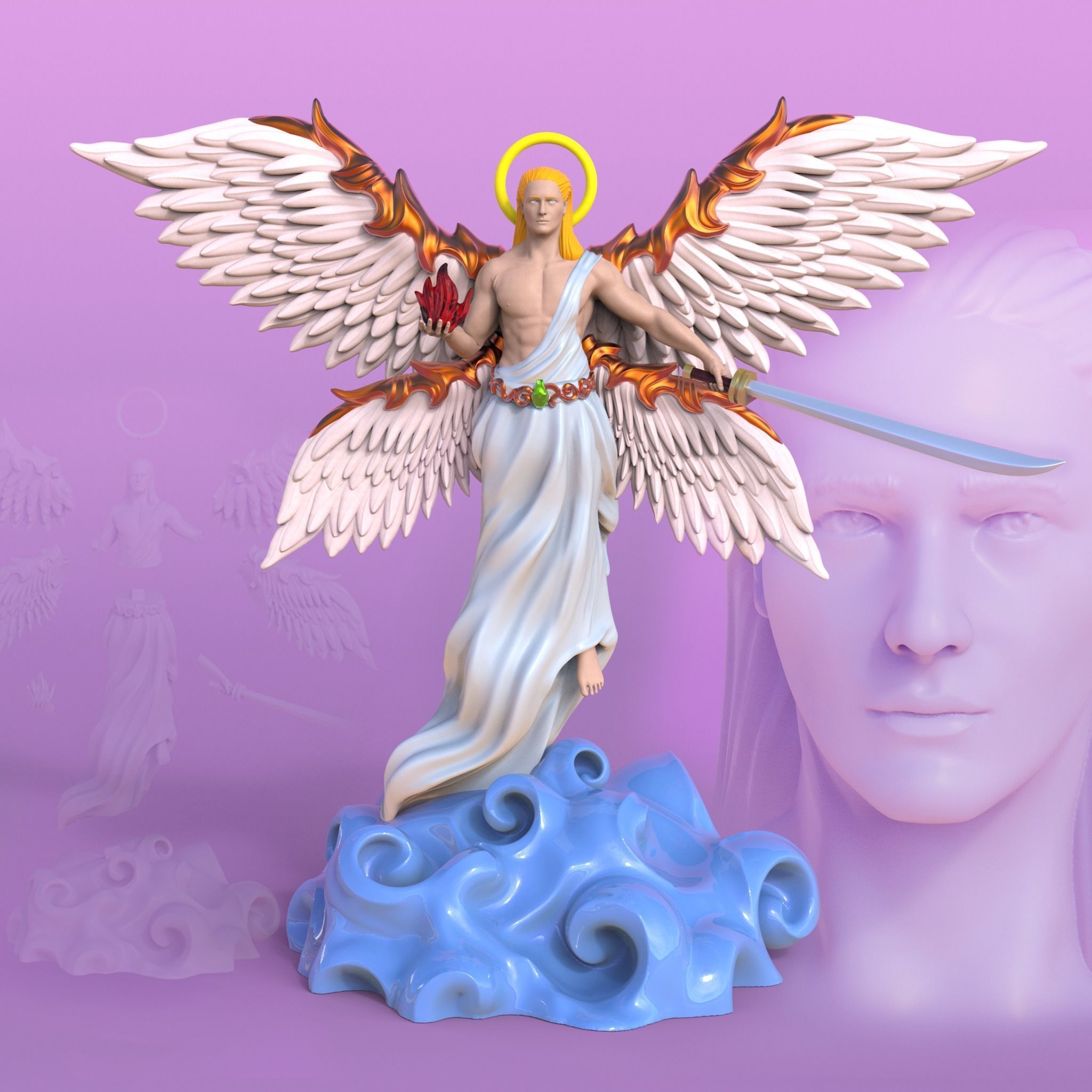 Arcangel - angel 3D model 3D printable | CGTrader