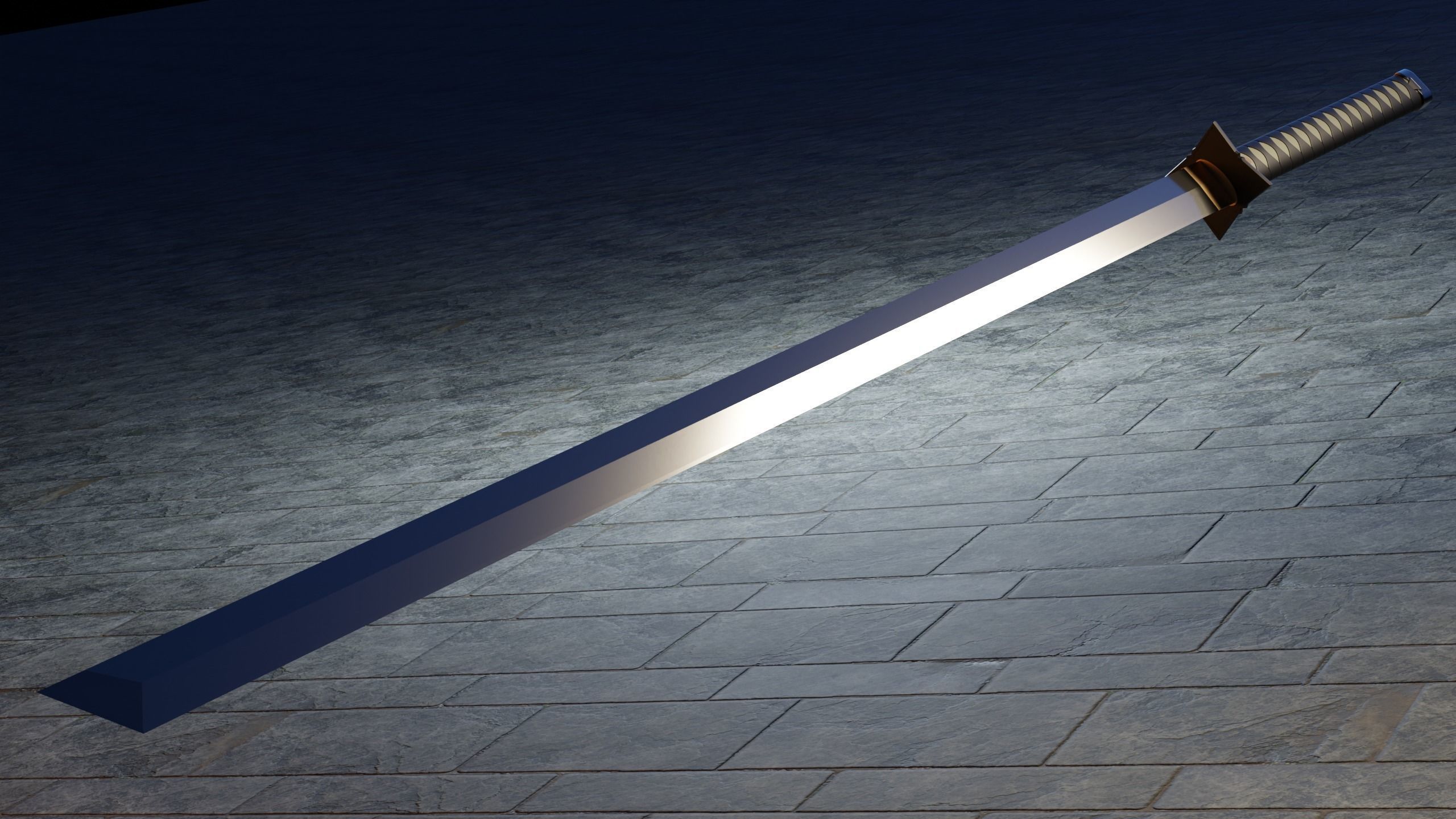 Ninja Sword - Blender 3D Model 3D model rigged | CGTrader