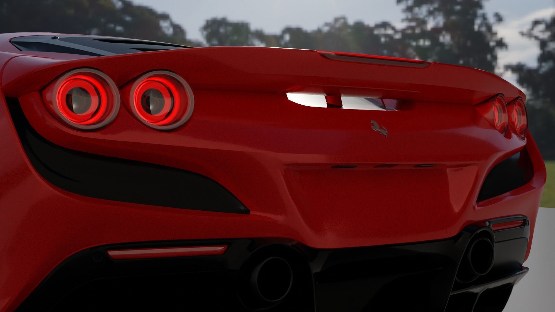 Car Rigged - Ferrari F8 3D model animated rigged | CGTrader