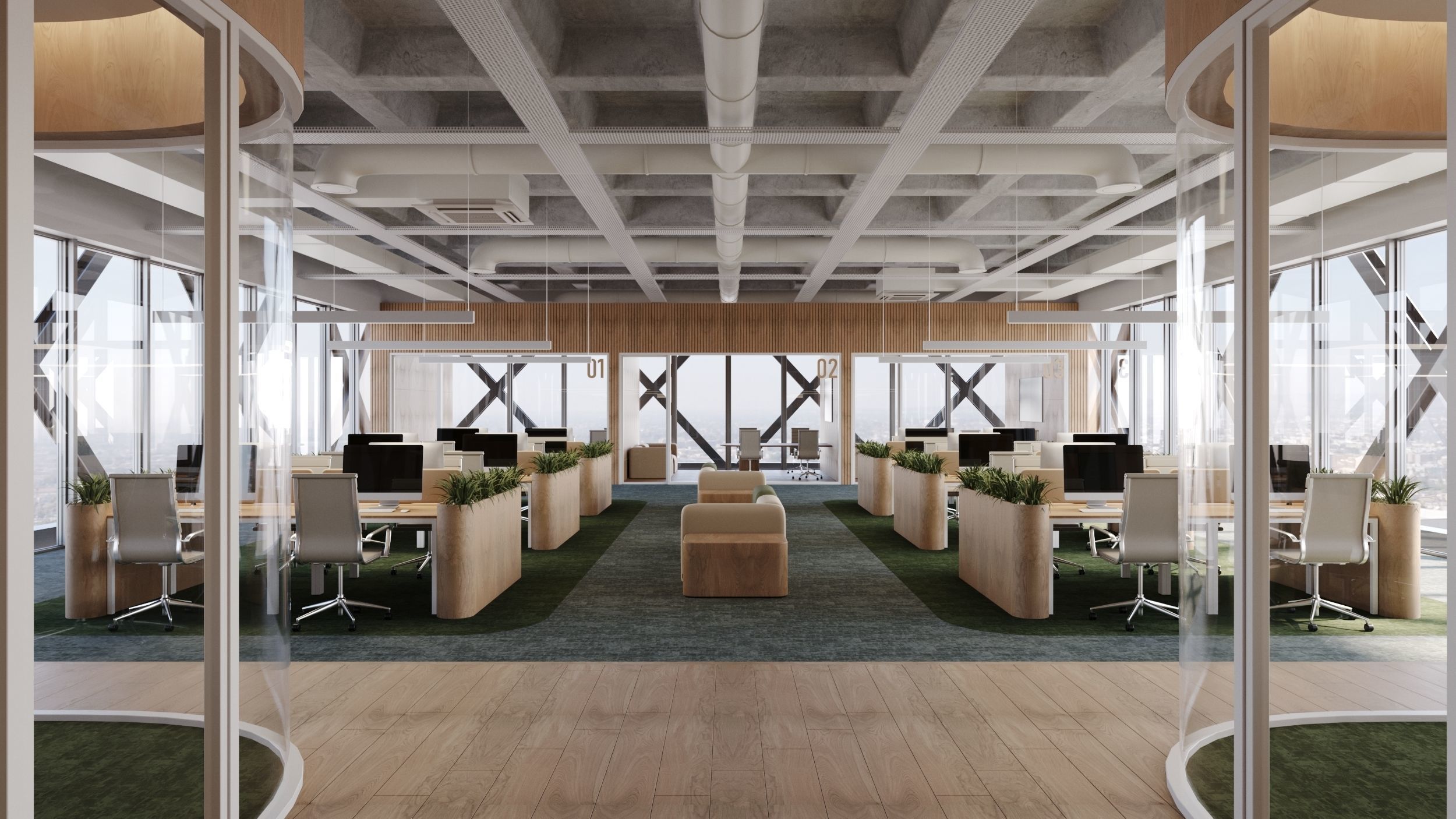 Contemporary Office Space 3D Model 3D model | CGTrader