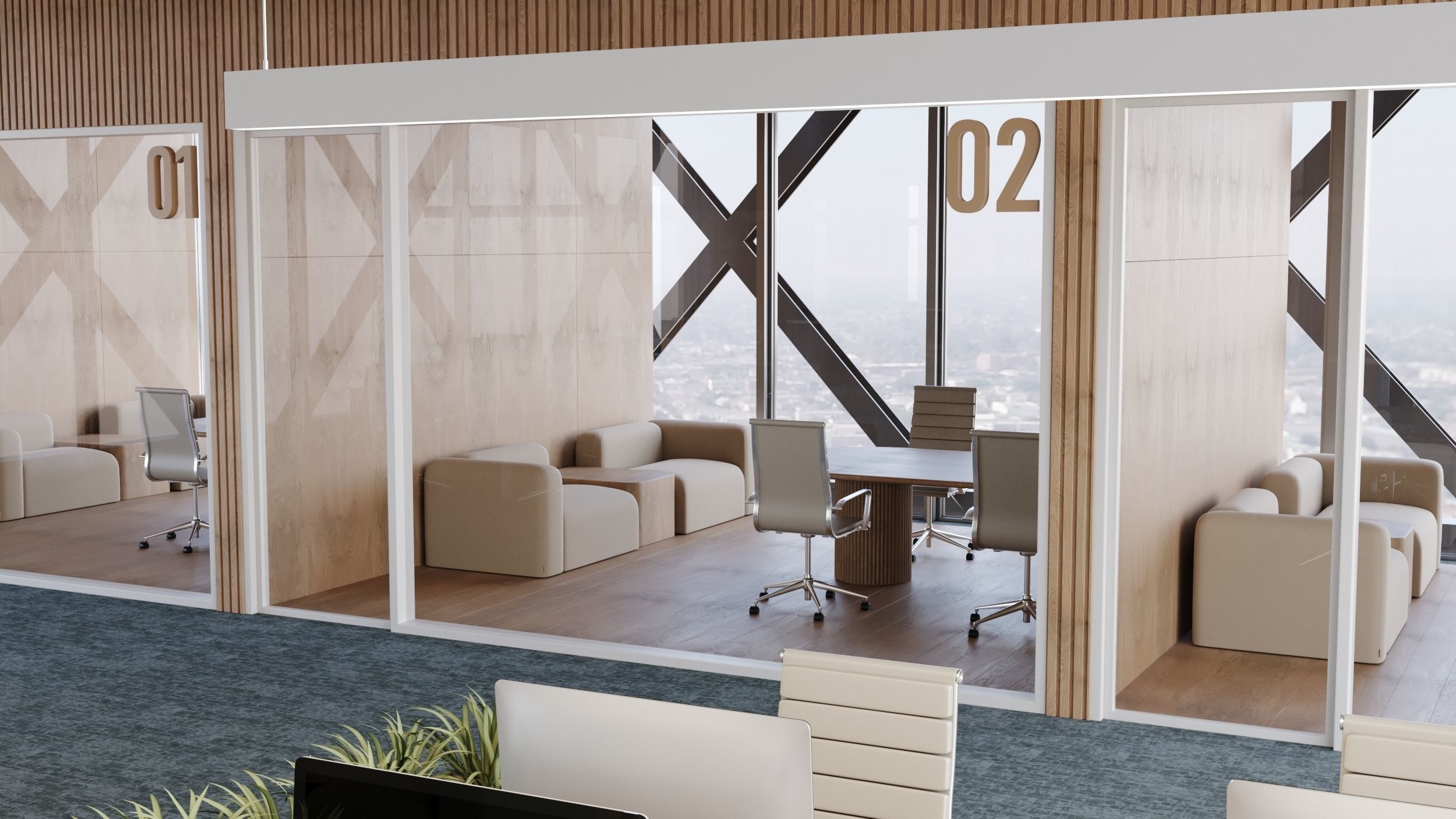 Contemporary Office Space 3D Model 3D model | CGTrader