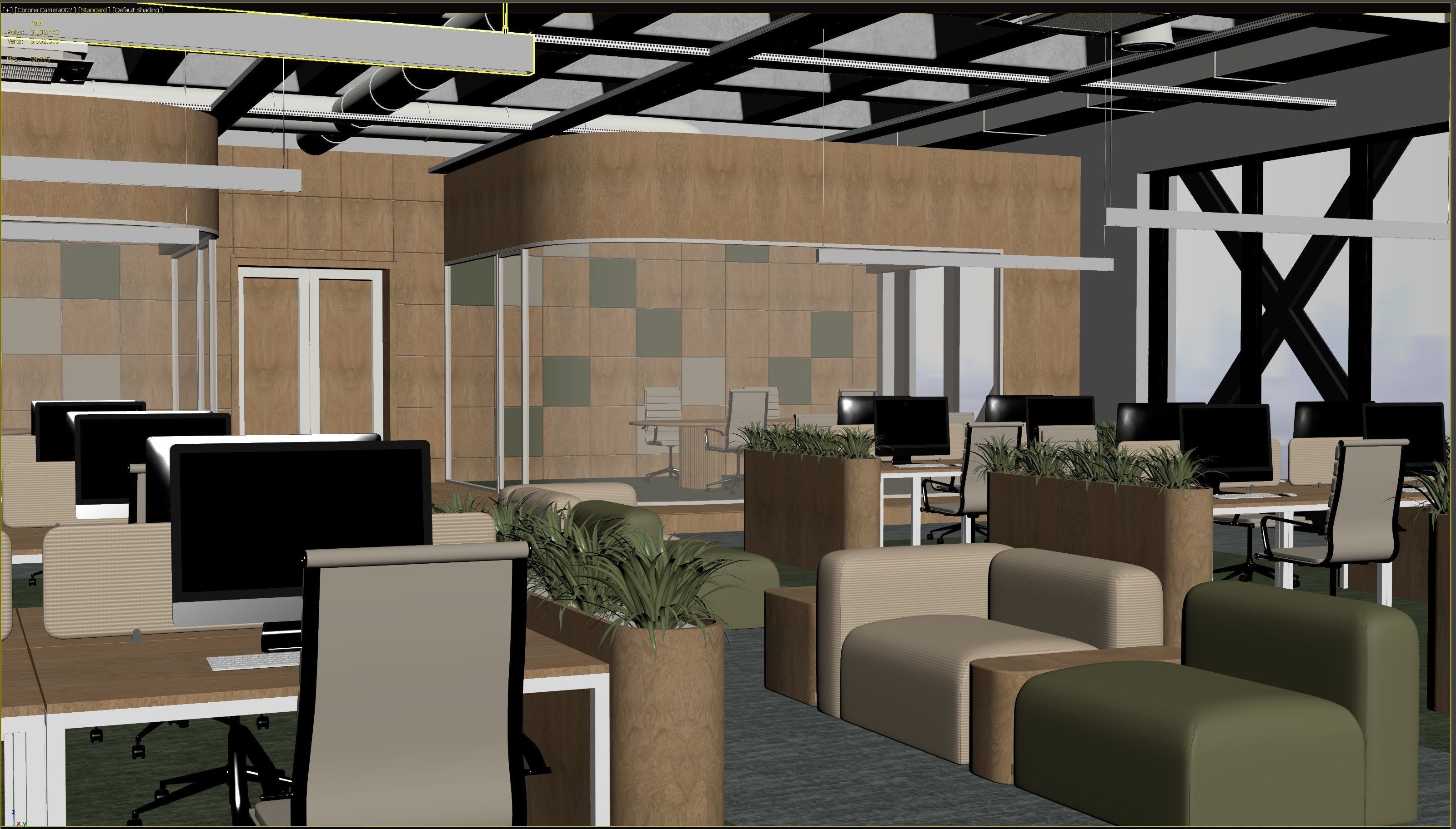 Contemporary Office Space 3D Model 3D model | CGTrader