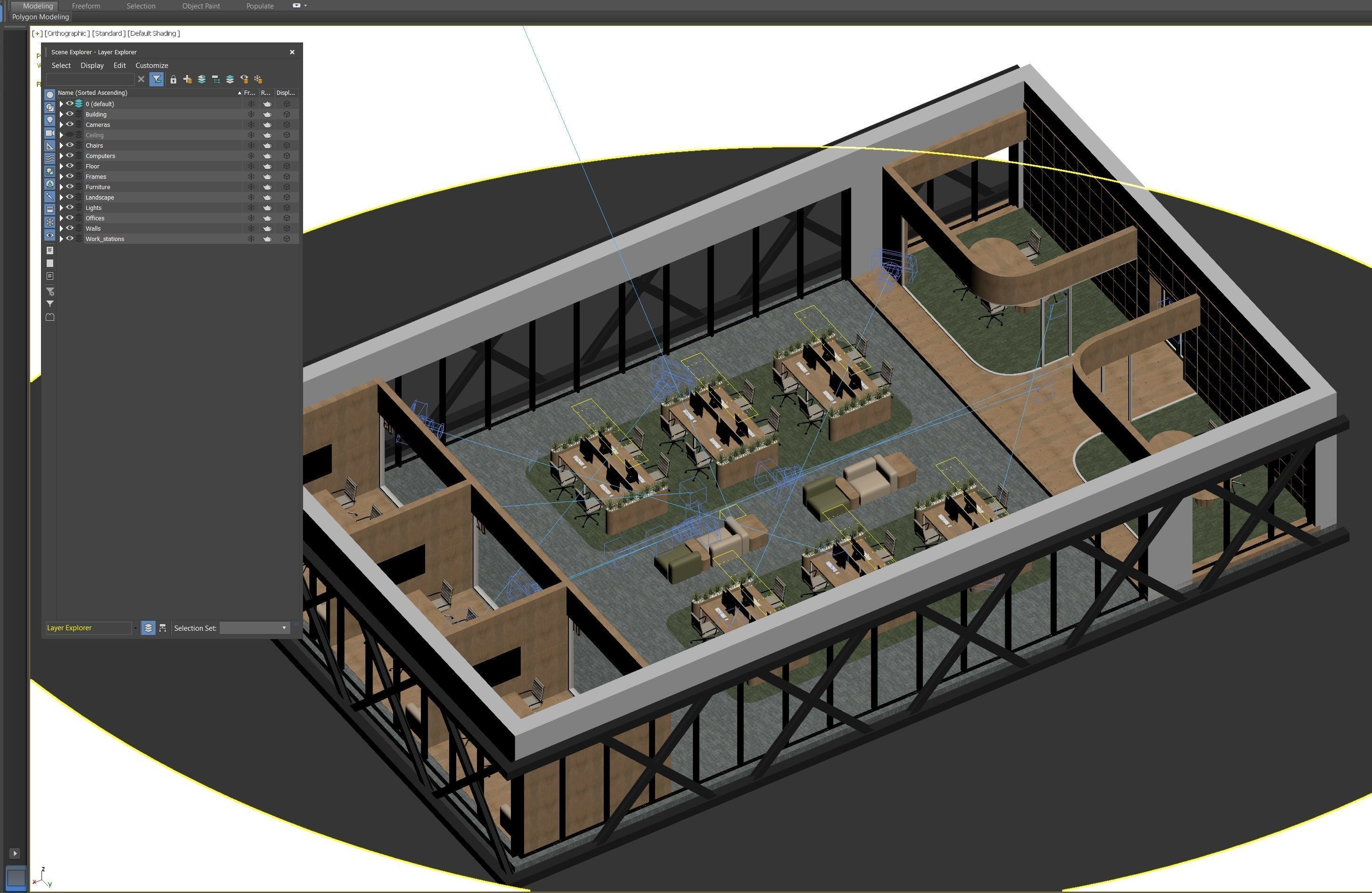 Contemporary Office Space 3D Model 3D model | CGTrader