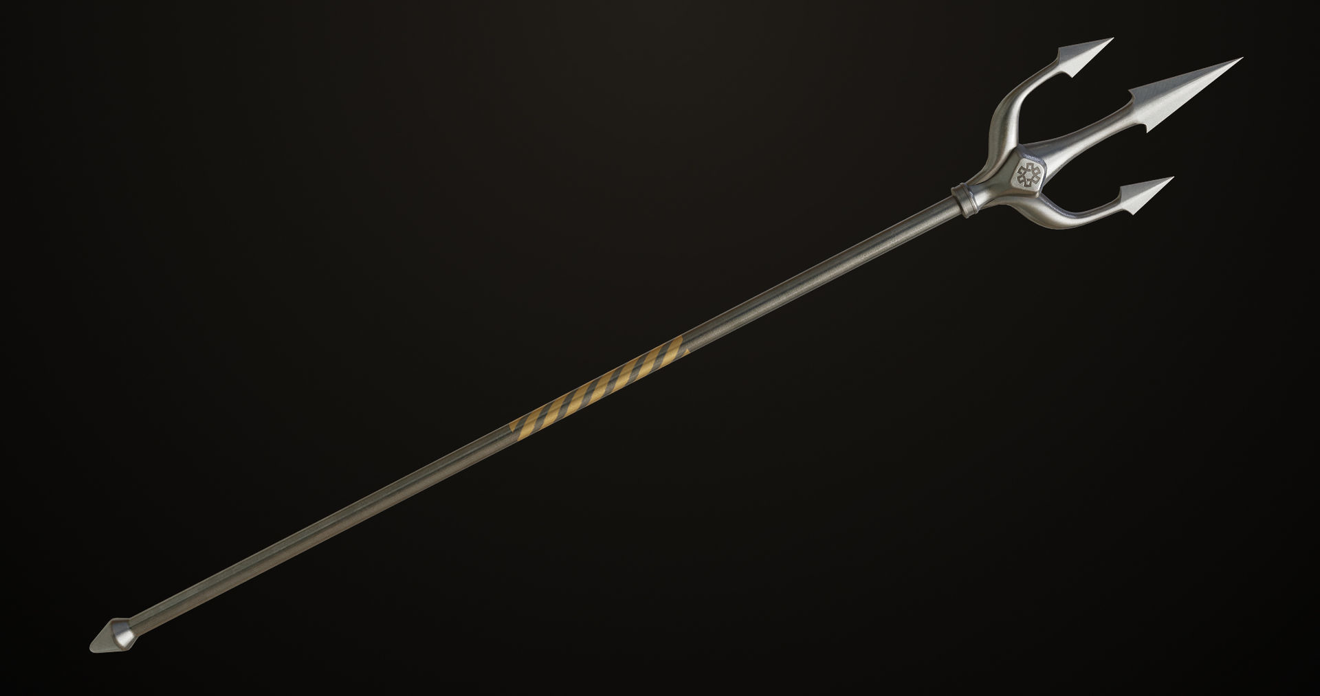 3D Model Collection Gold And Silver Trident All PBR Unity UE Textures ...