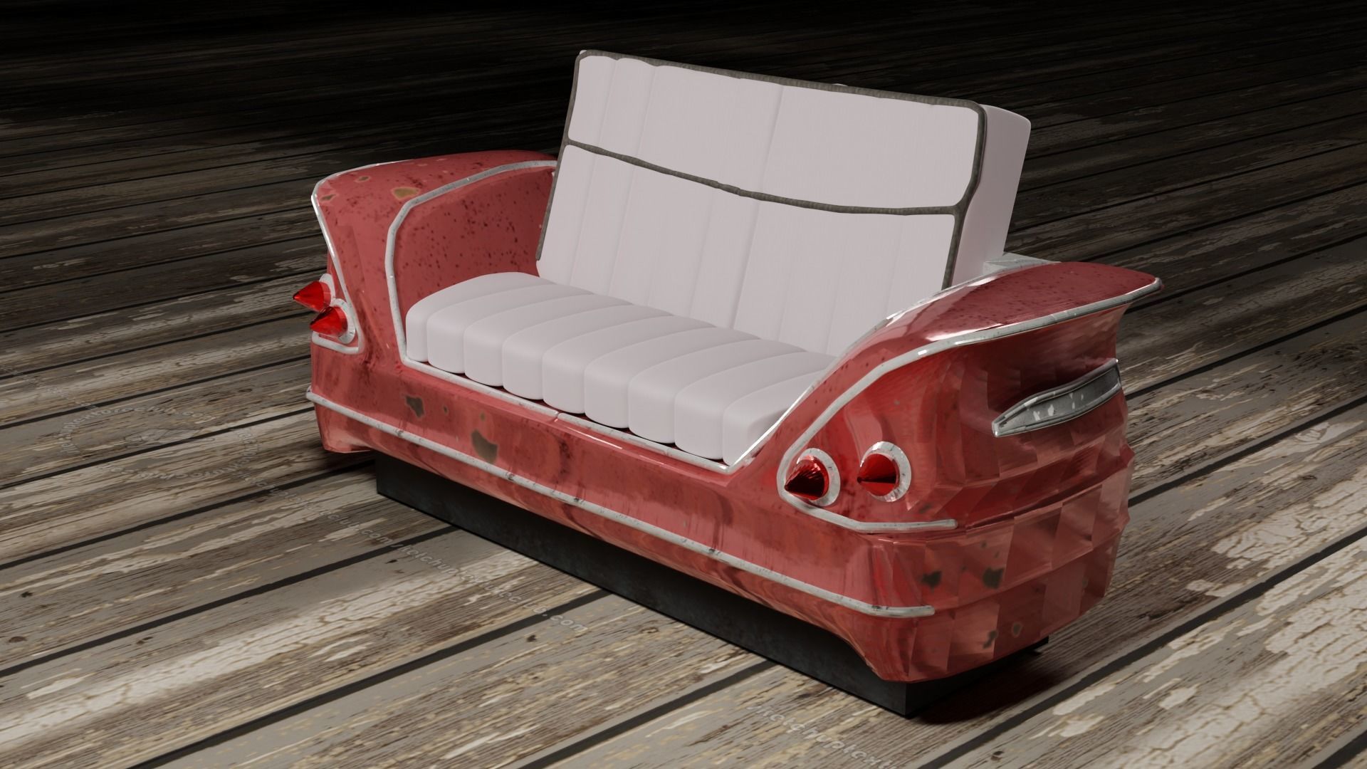 Sofa with vehicle built up 3D model | CGTrader