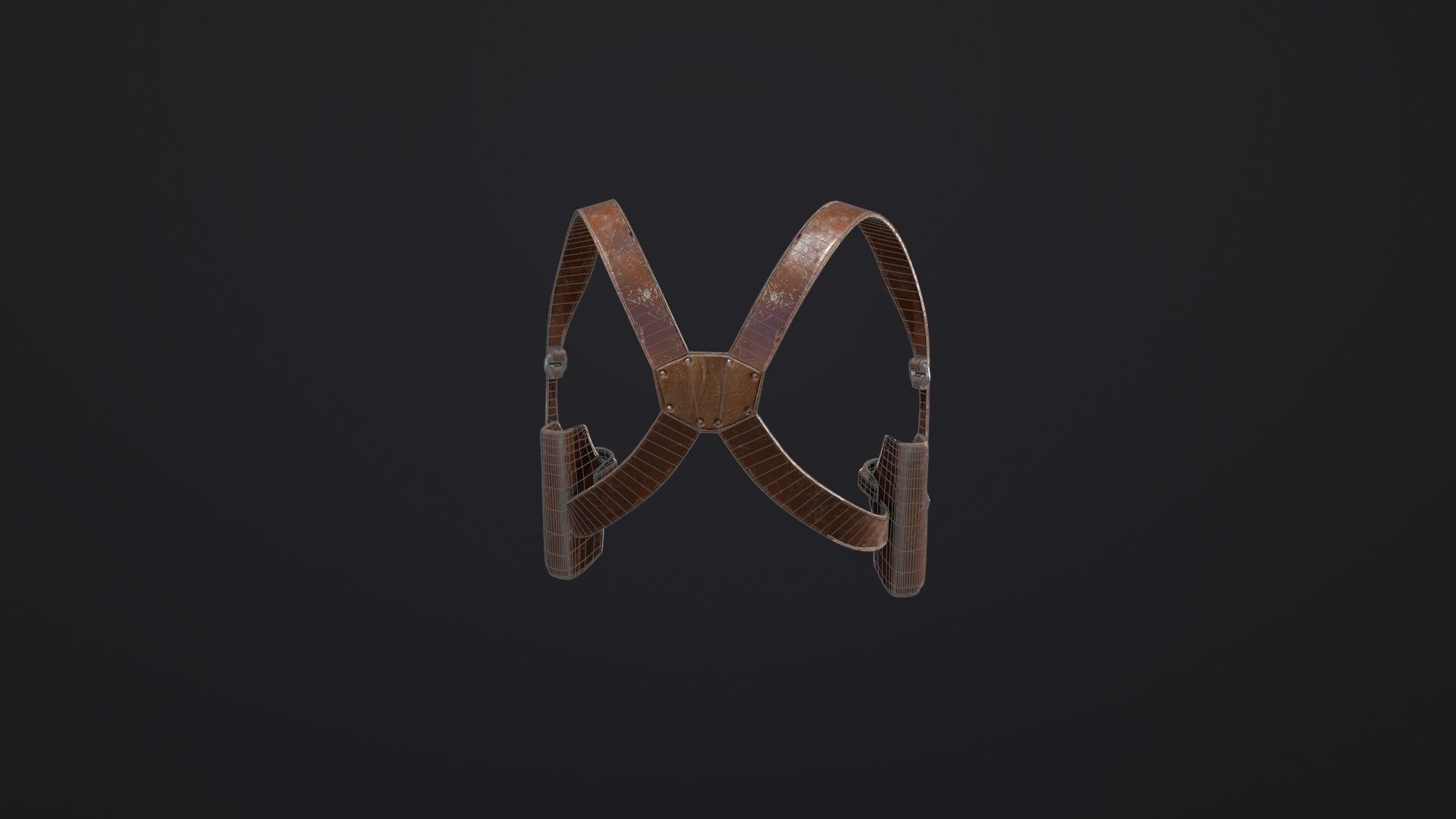 Leather Shoulder Holster PBR free VR / AR / low-poly 3D model | CGTrader