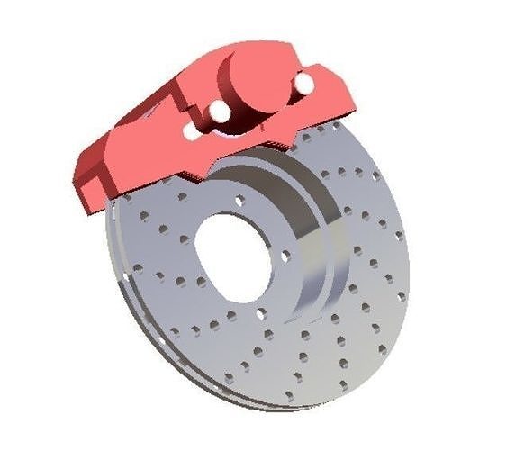 Disk brake system 3D model | CGTrader