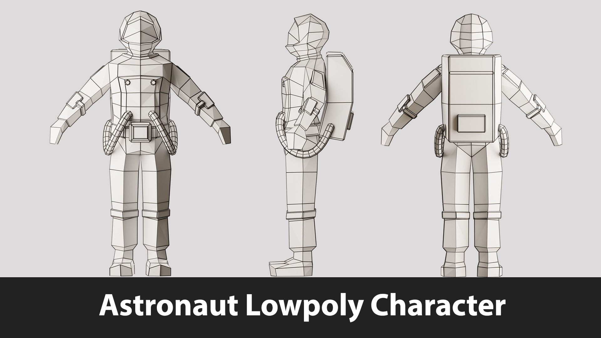 3D model Lowpoly Astronaut Character VR / AR / low-poly | CGTrader