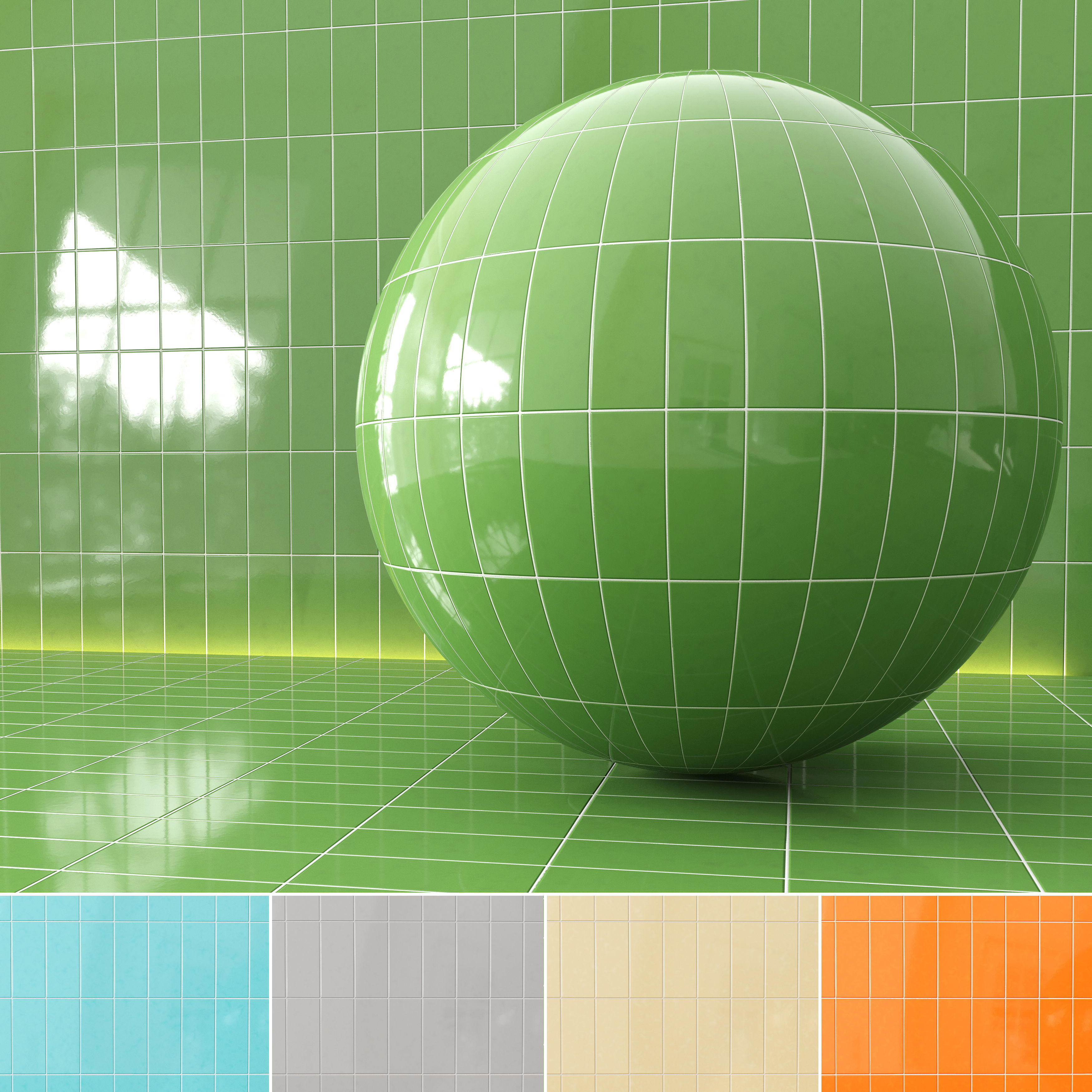 Wall Tiles Material Set 01 Texture | CGTrader