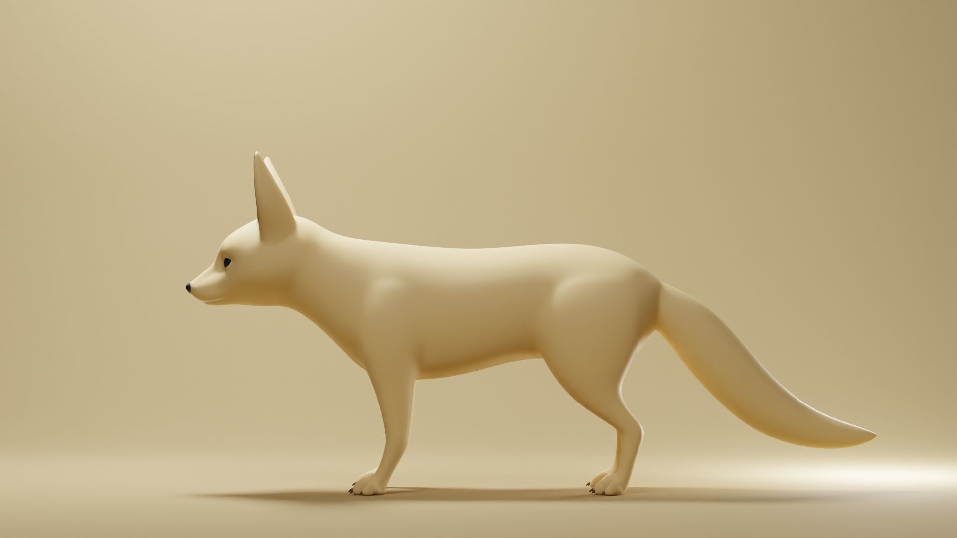 3D model Fennec Fox Base Mesh VR / AR / low-poly | CGTrader