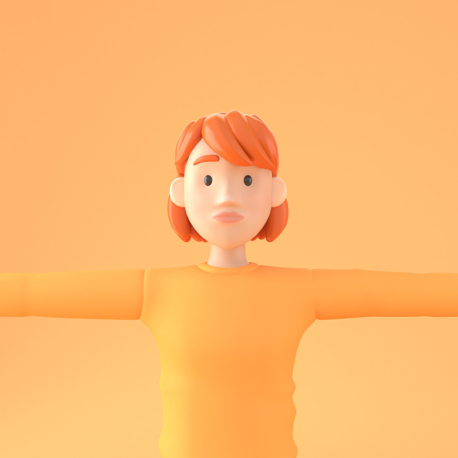 girl 3d cartoon model 3D model | CGTrader