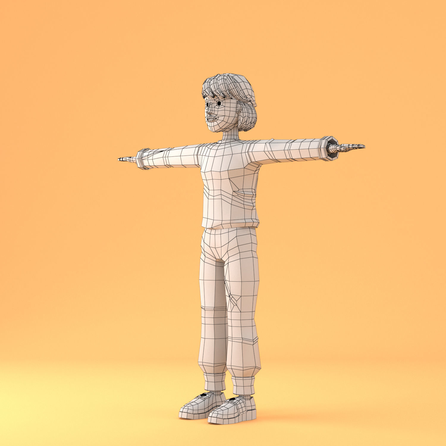 girl 3d cartoon model 3D model | CGTrader