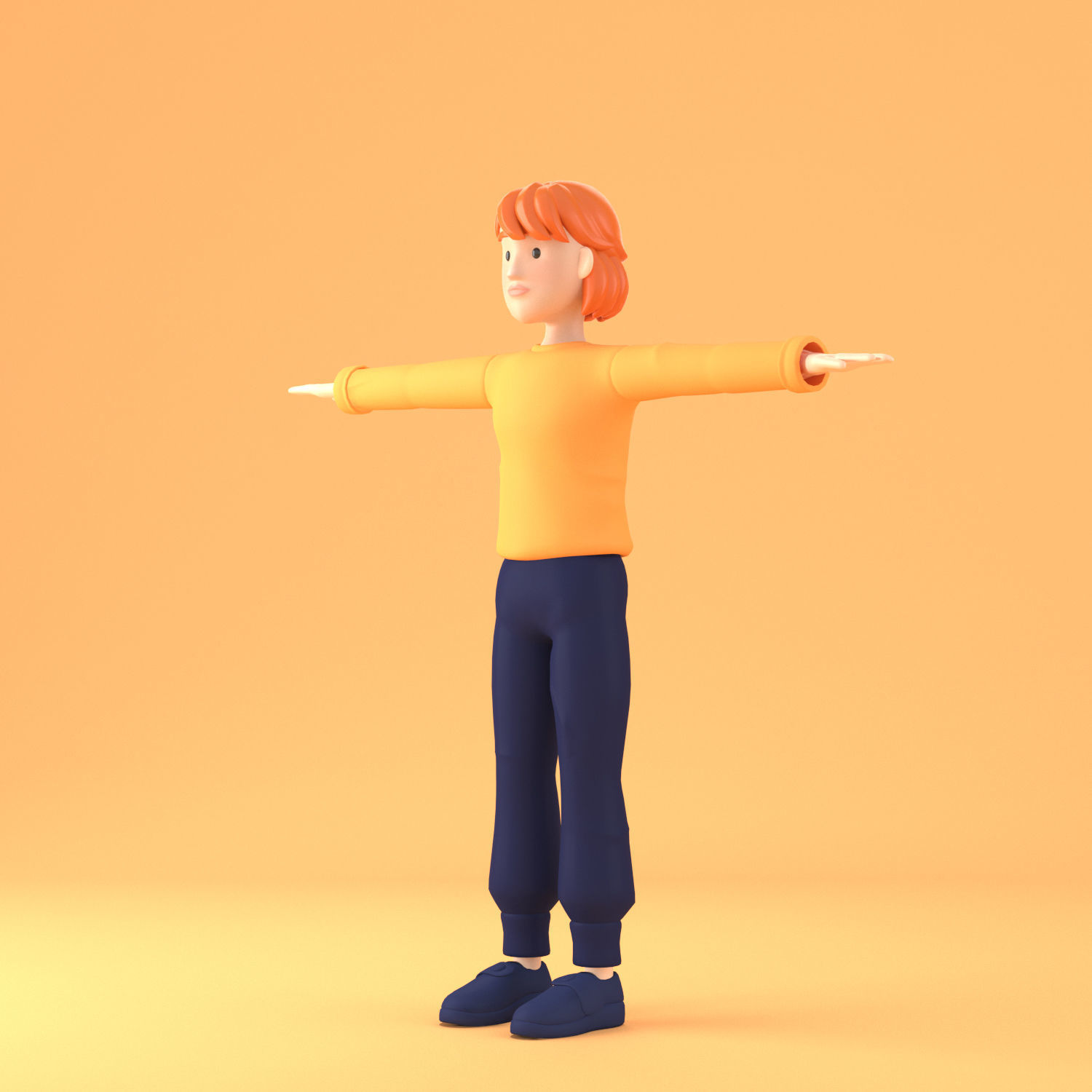 girl 3d cartoon model 3D model | CGTrader