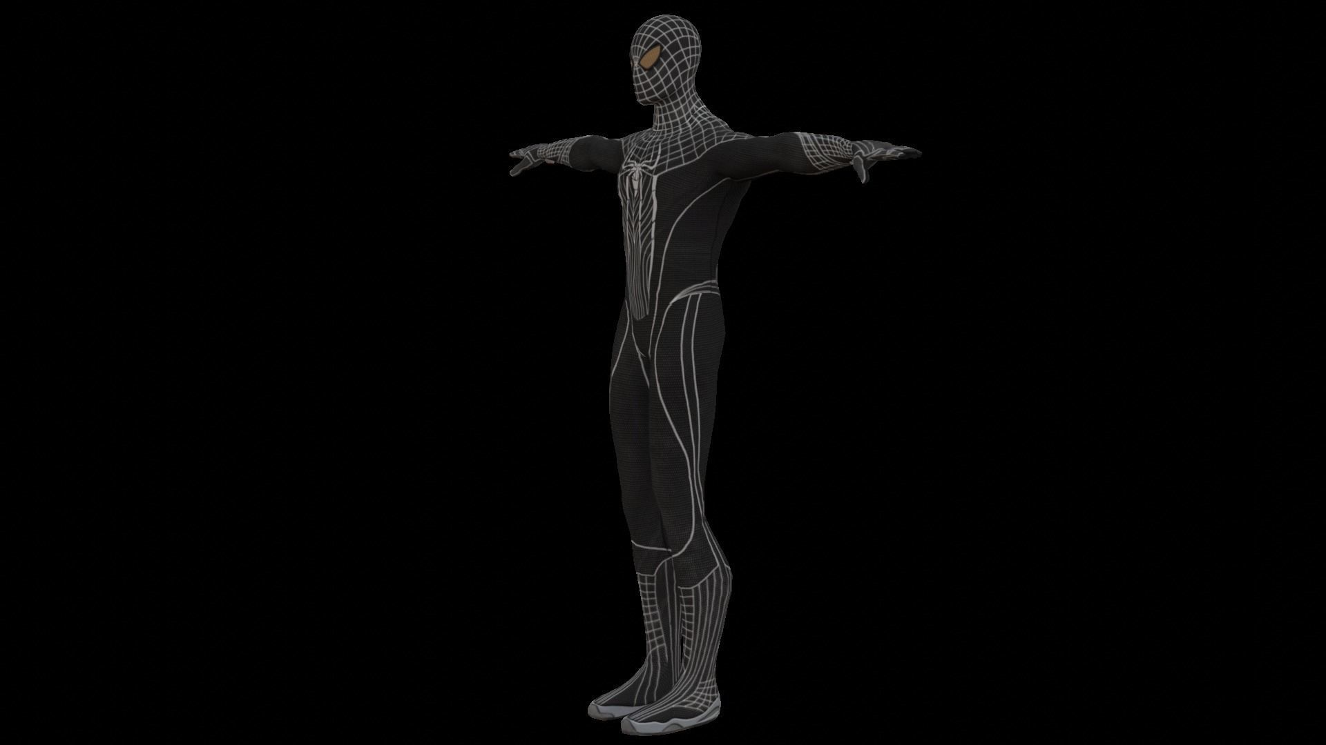 Black Spider-Man Model 3D model rigged | CGTrader