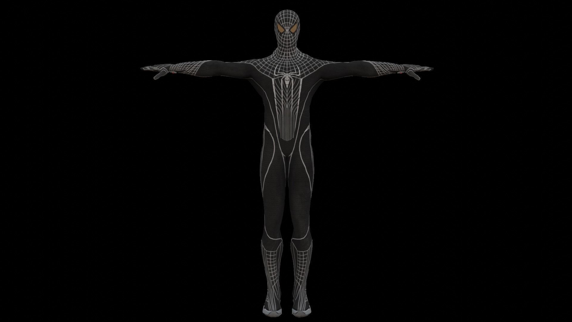 Black Spider-Man Model 3D model rigged | CGTrader