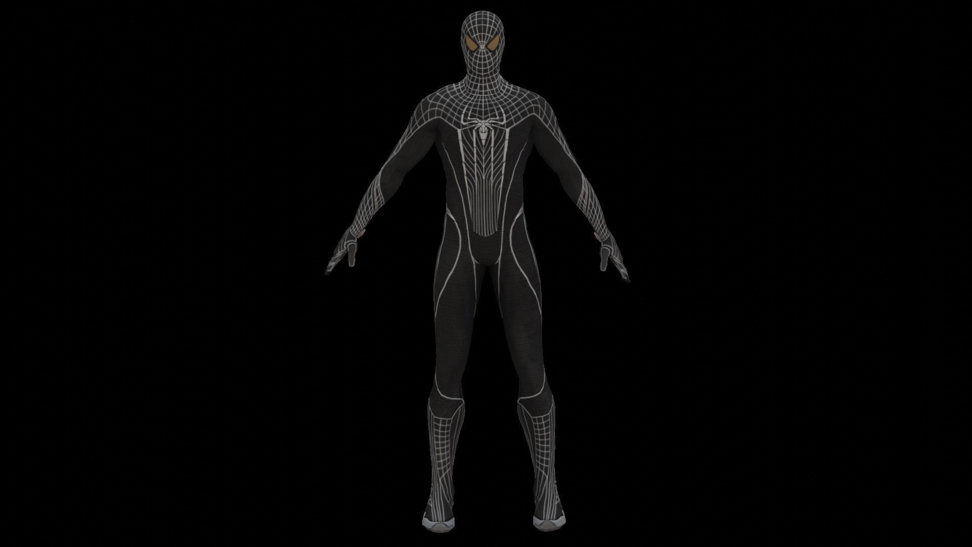 Black Spider-Man Model 3D model rigged | CGTrader