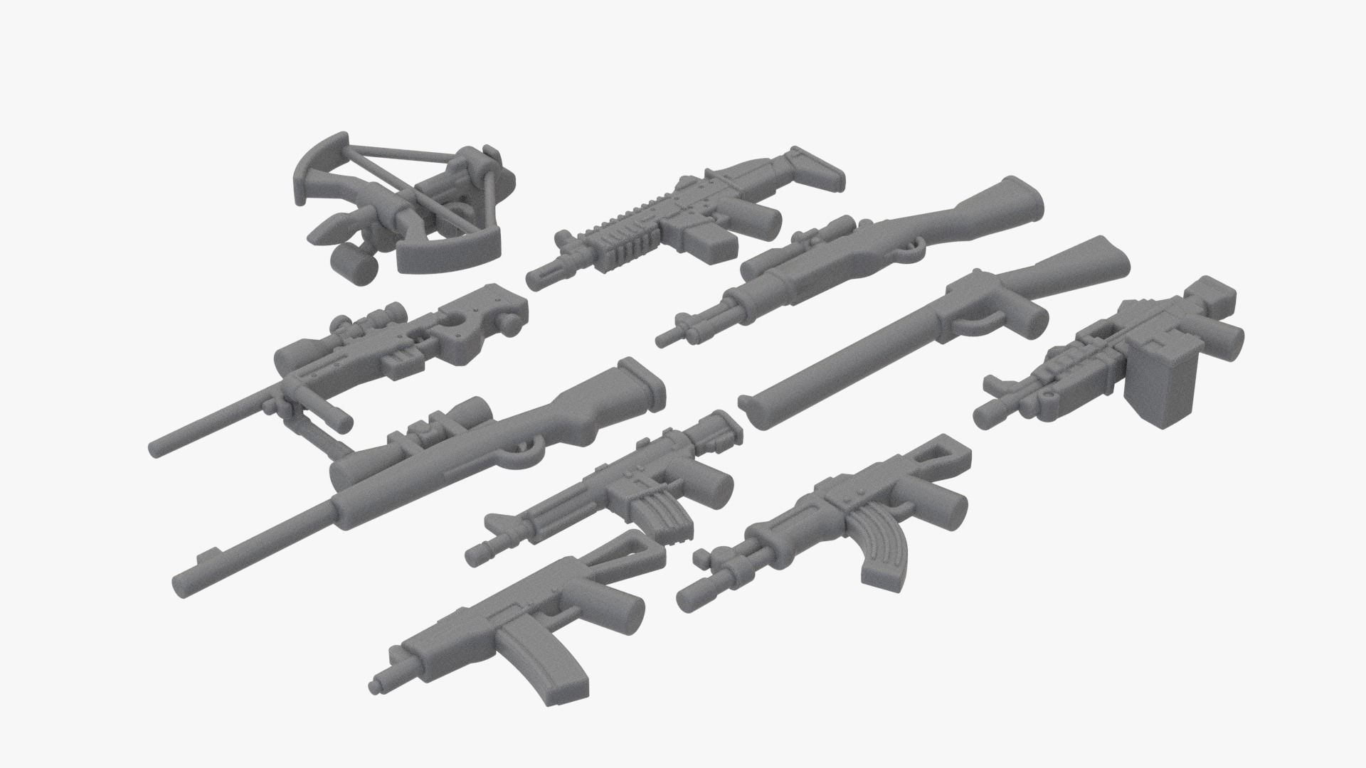 3D model Lego Realsize 3D Scan Weapons Collection VR / AR / low-poly ...