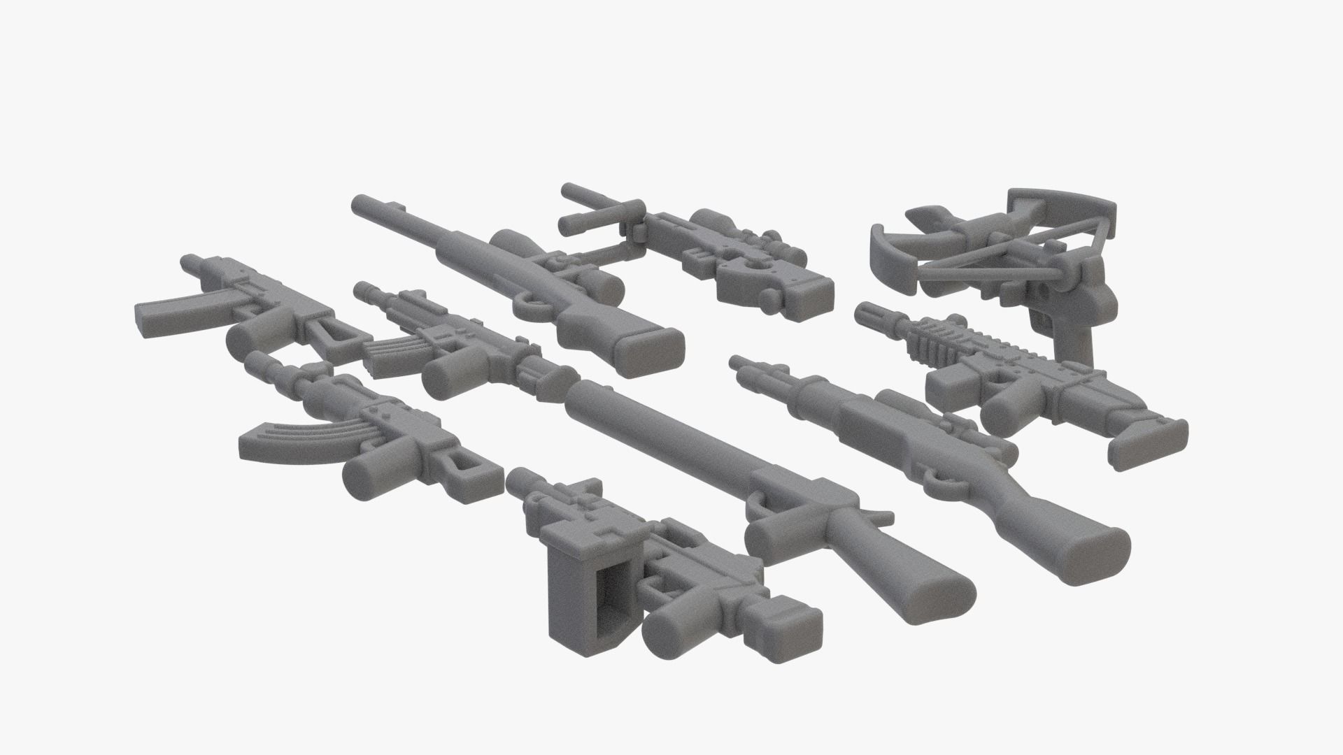 3D model Lego Realsize 3D Scan Weapons Collection VR / AR / low-poly ...