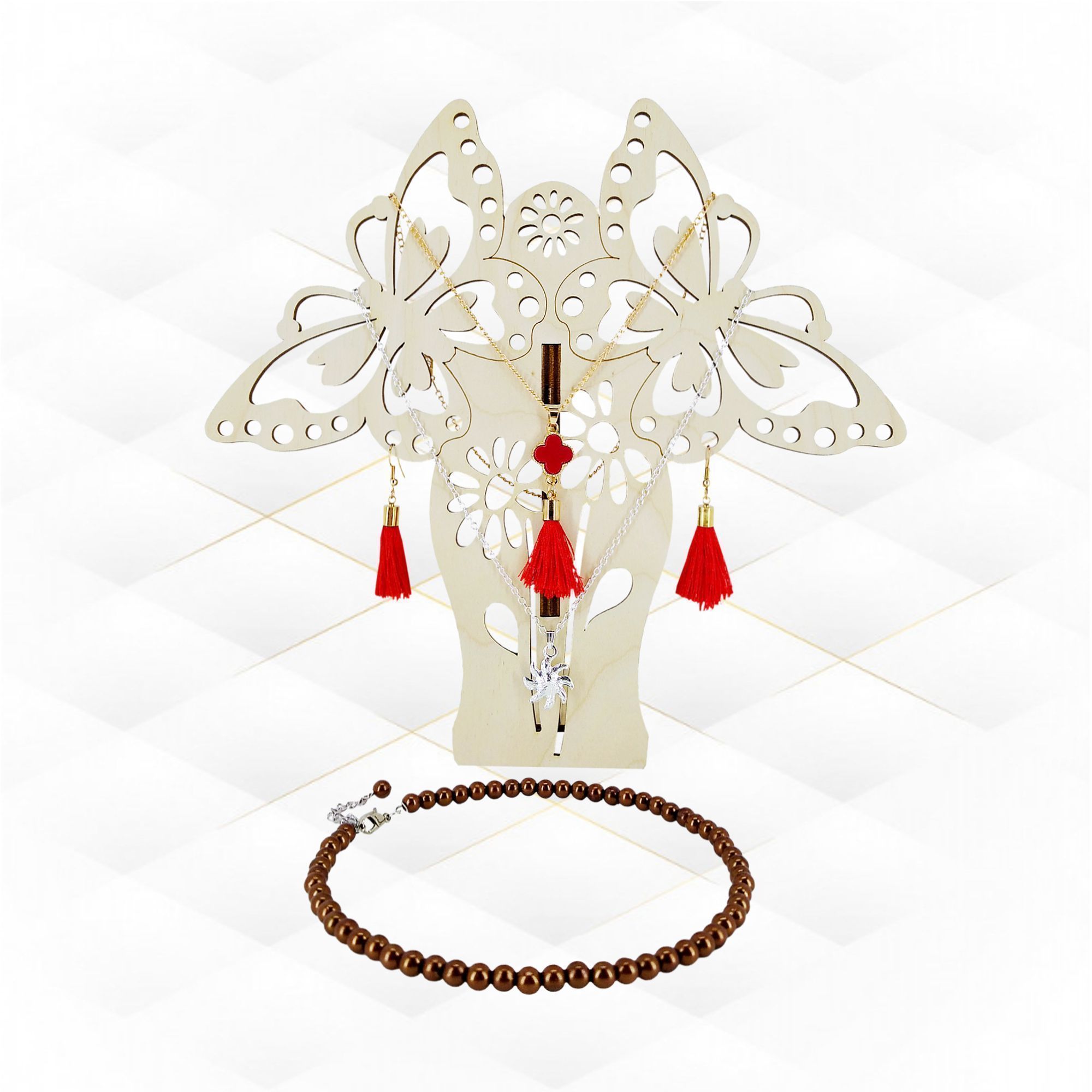 Necklace display vector template for laser cut 3D model 3D printable ...