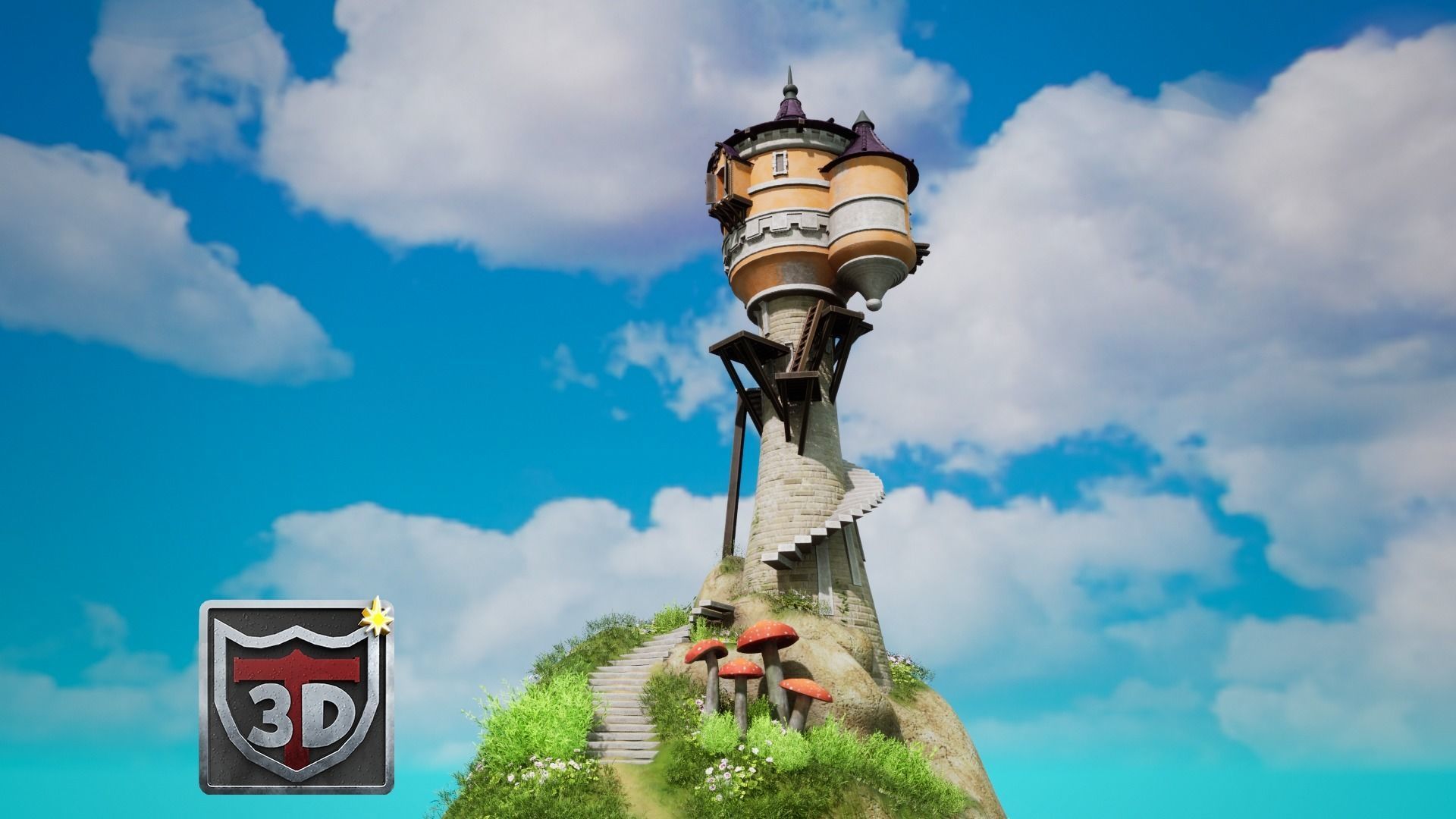 Blender 3 UE5 Witcher 3 Longlocks Tower Fan Art Environment 3D model ...