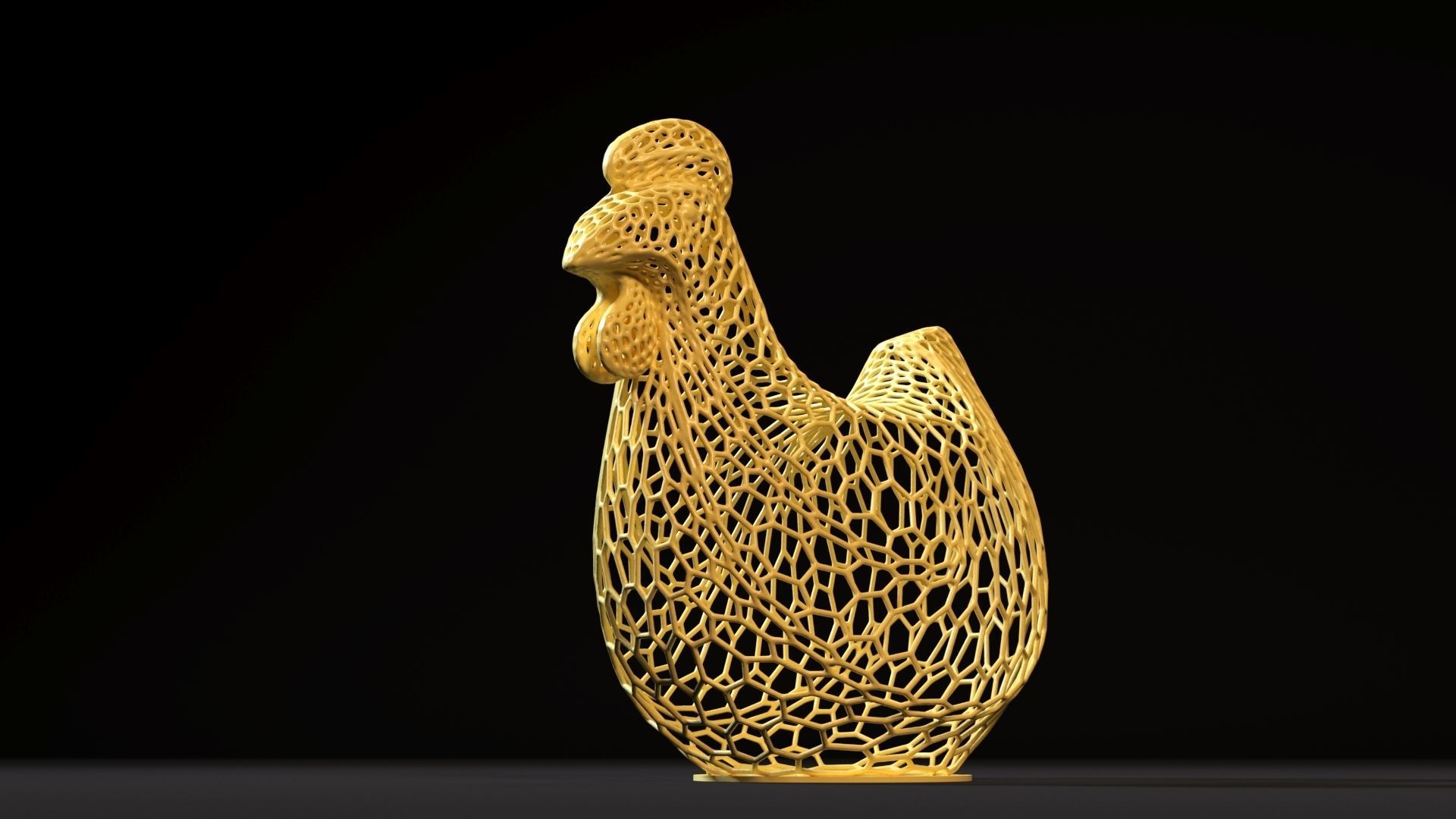 Chicken sculpture 3D model 3D printable | CGTrader