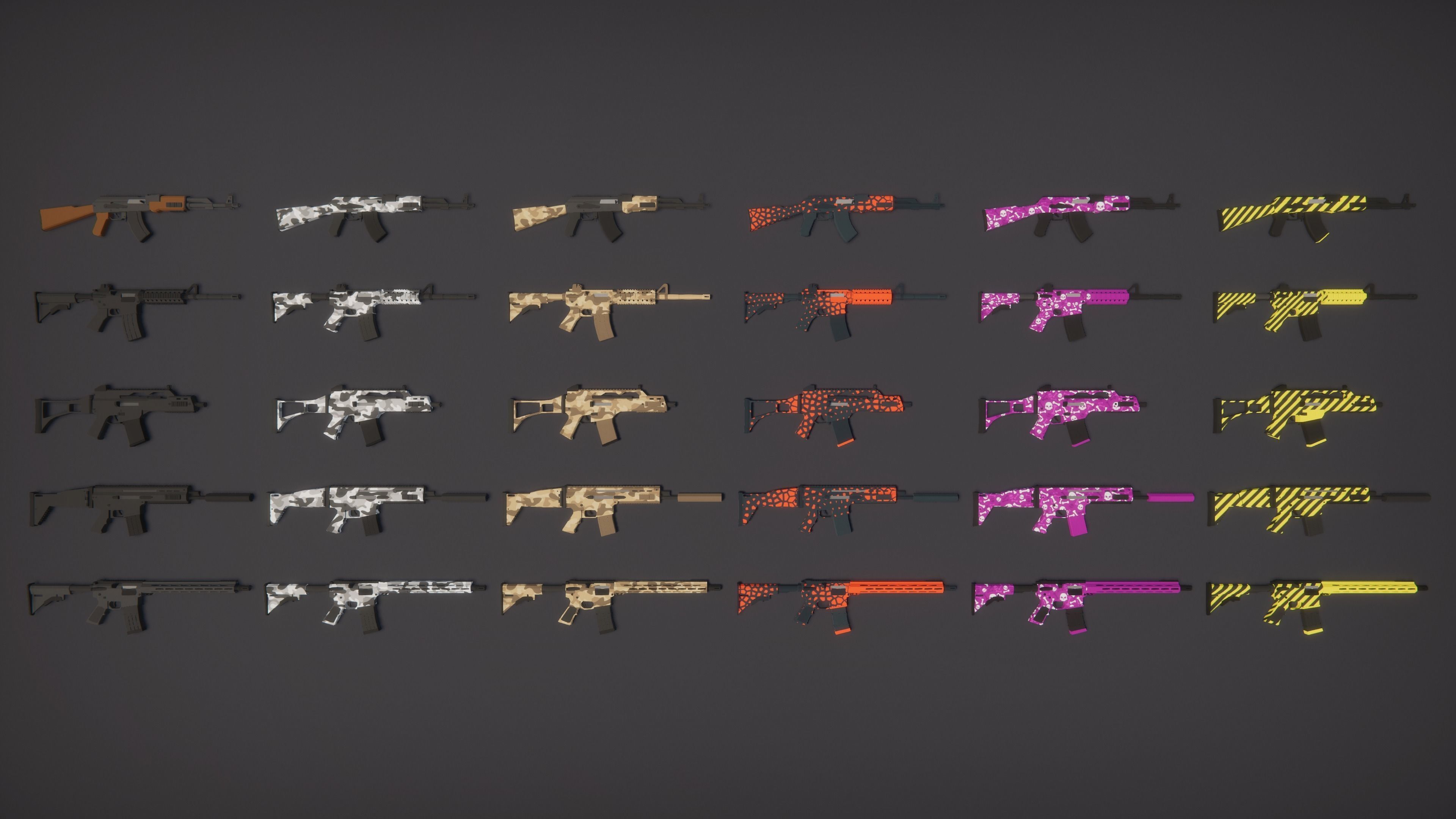 3D model Low Poly FPS Weapons Pack 3D Shooter Asset VR / AR / low-poly ...