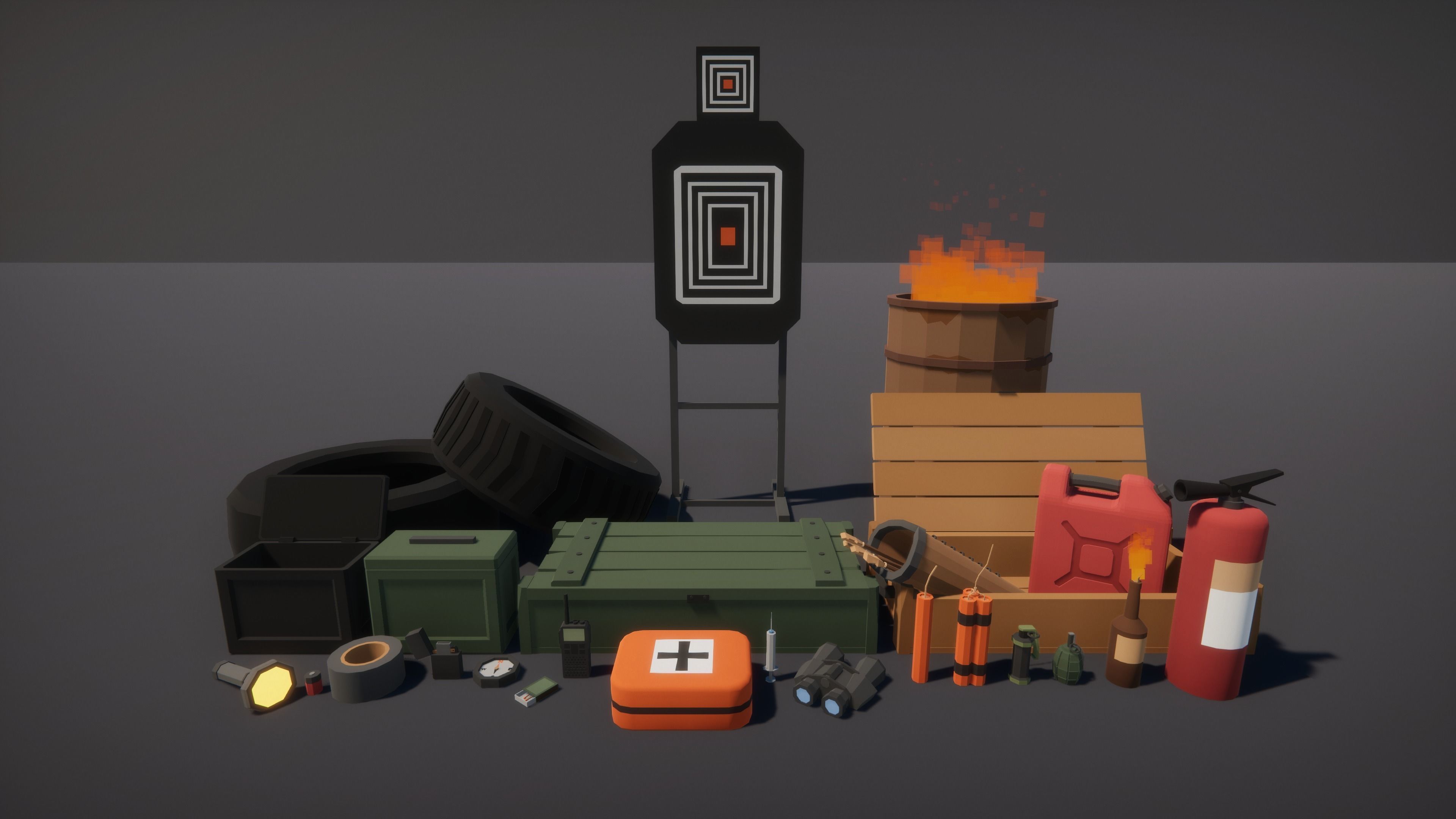 3D model Low Poly FPS Weapons Pack 3D Shooter Asset VR / AR / low-poly ...