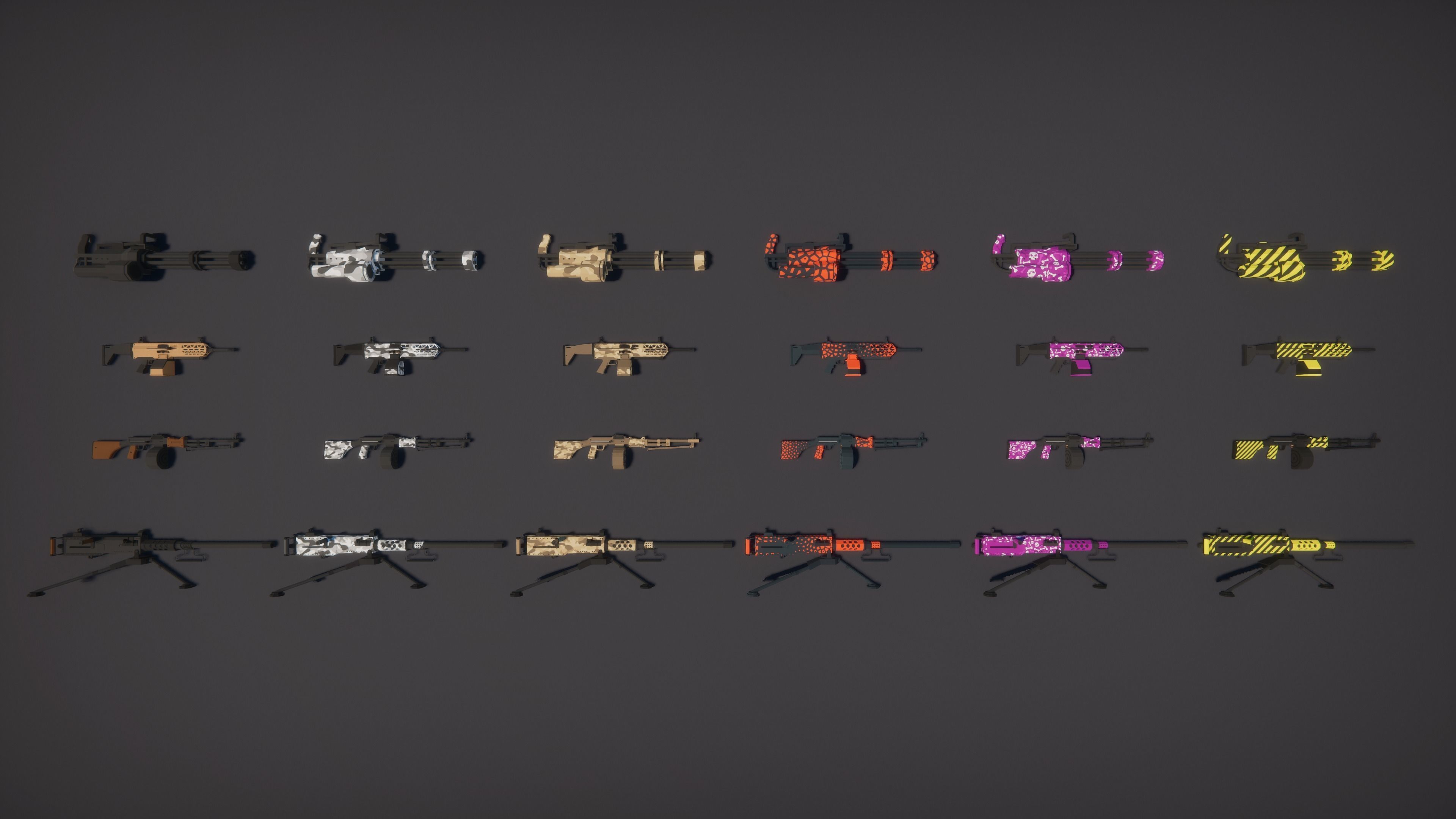 3D model Low Poly FPS Weapons Pack 3D Shooter Asset VR / AR / low-poly ...