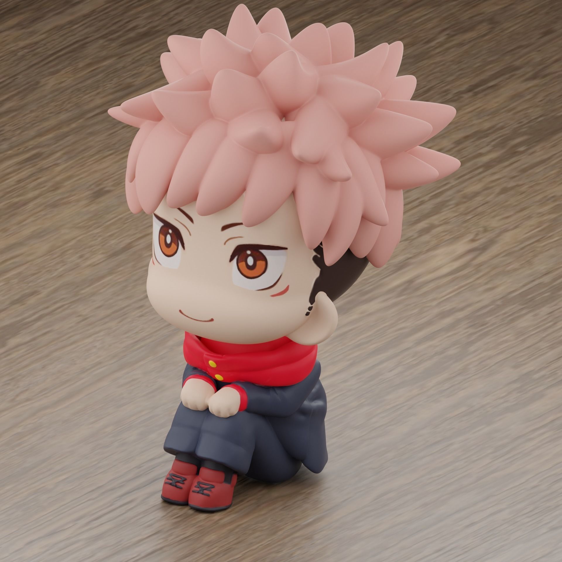 Itadori Yuji Chibi Jujutsu Kaisen STL files 3D print Ready 3D model 3D ...